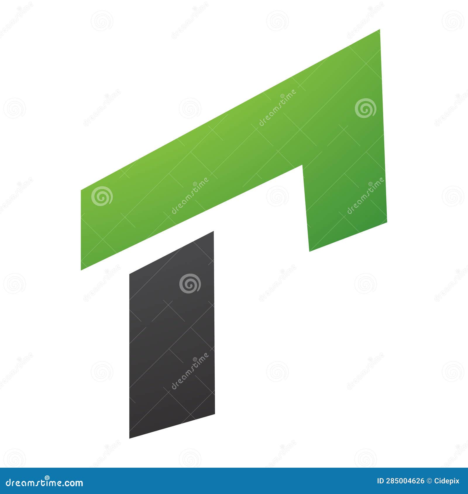 Green and Black Rectangular Letter R Icon Stock Vector - Illustration ...