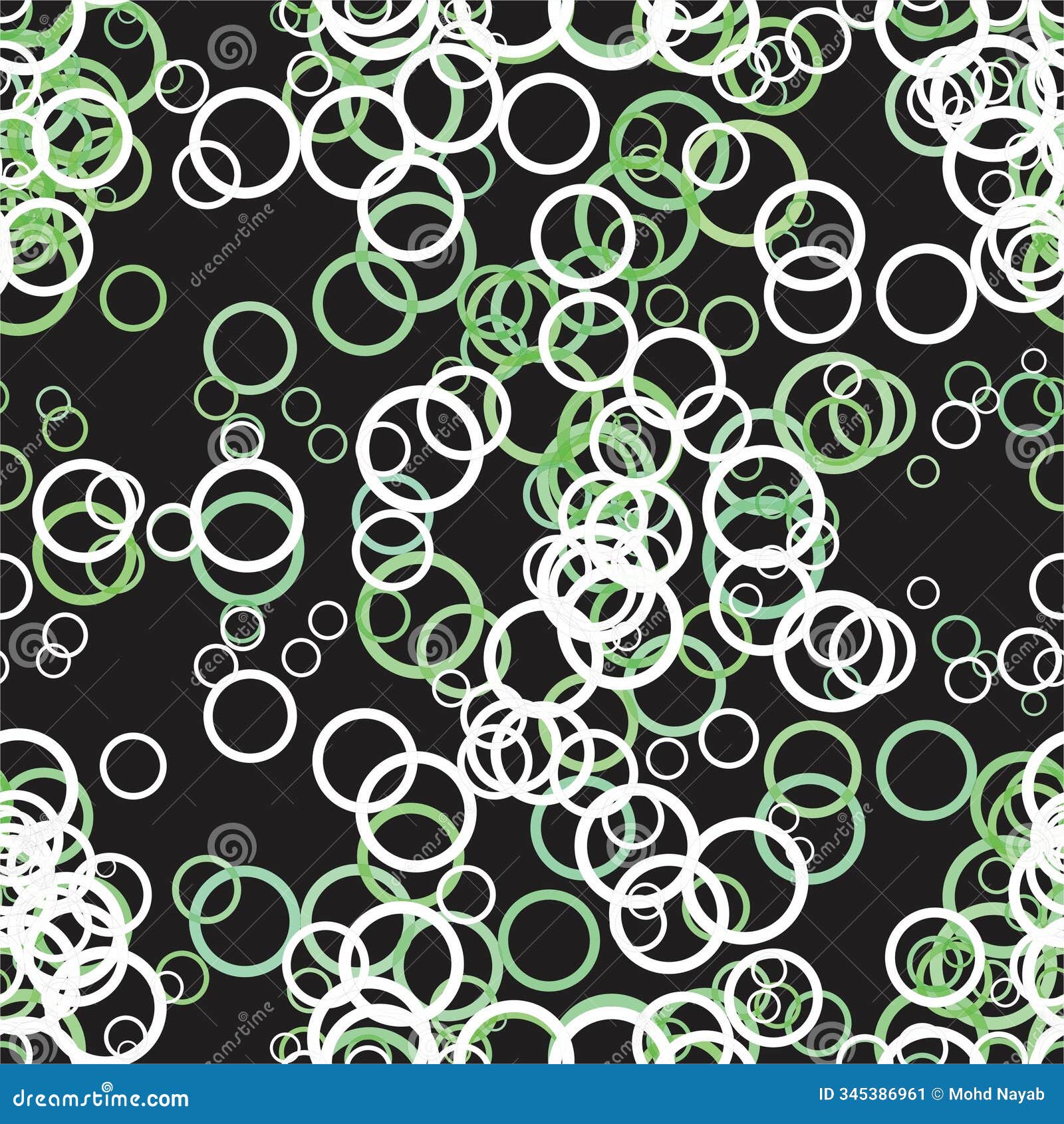 Green White Overlapping Circles Pattern Vector Graphic by Nayab Stock ...