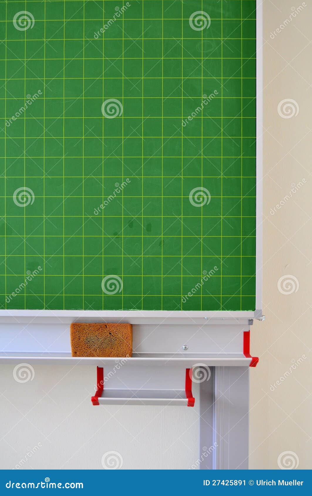 Green Blackboard in a School Stock Image - Image of sponge, education ...