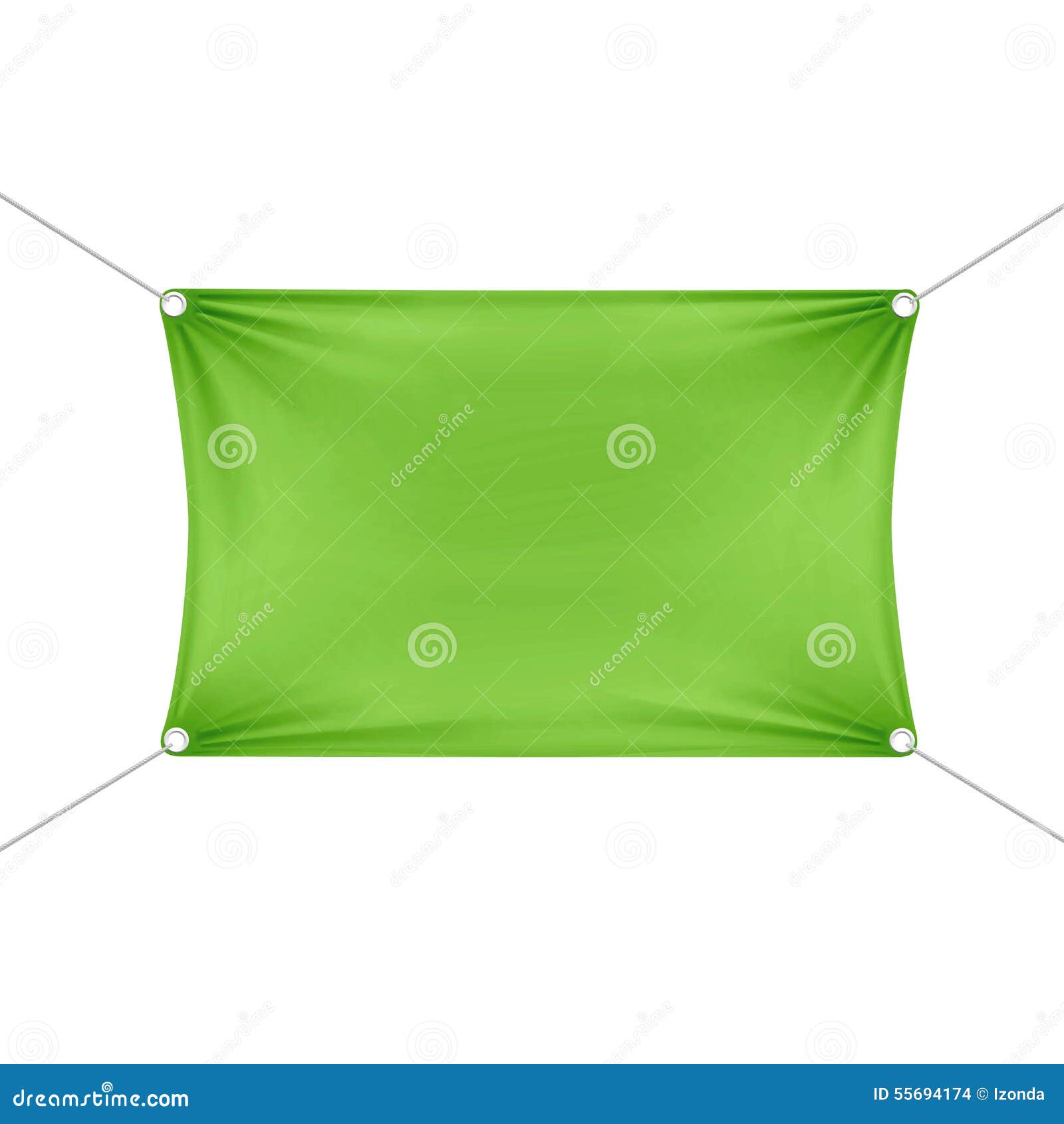 Green Blank Empty Horizontal Rectangular Banner Stock Vector ...