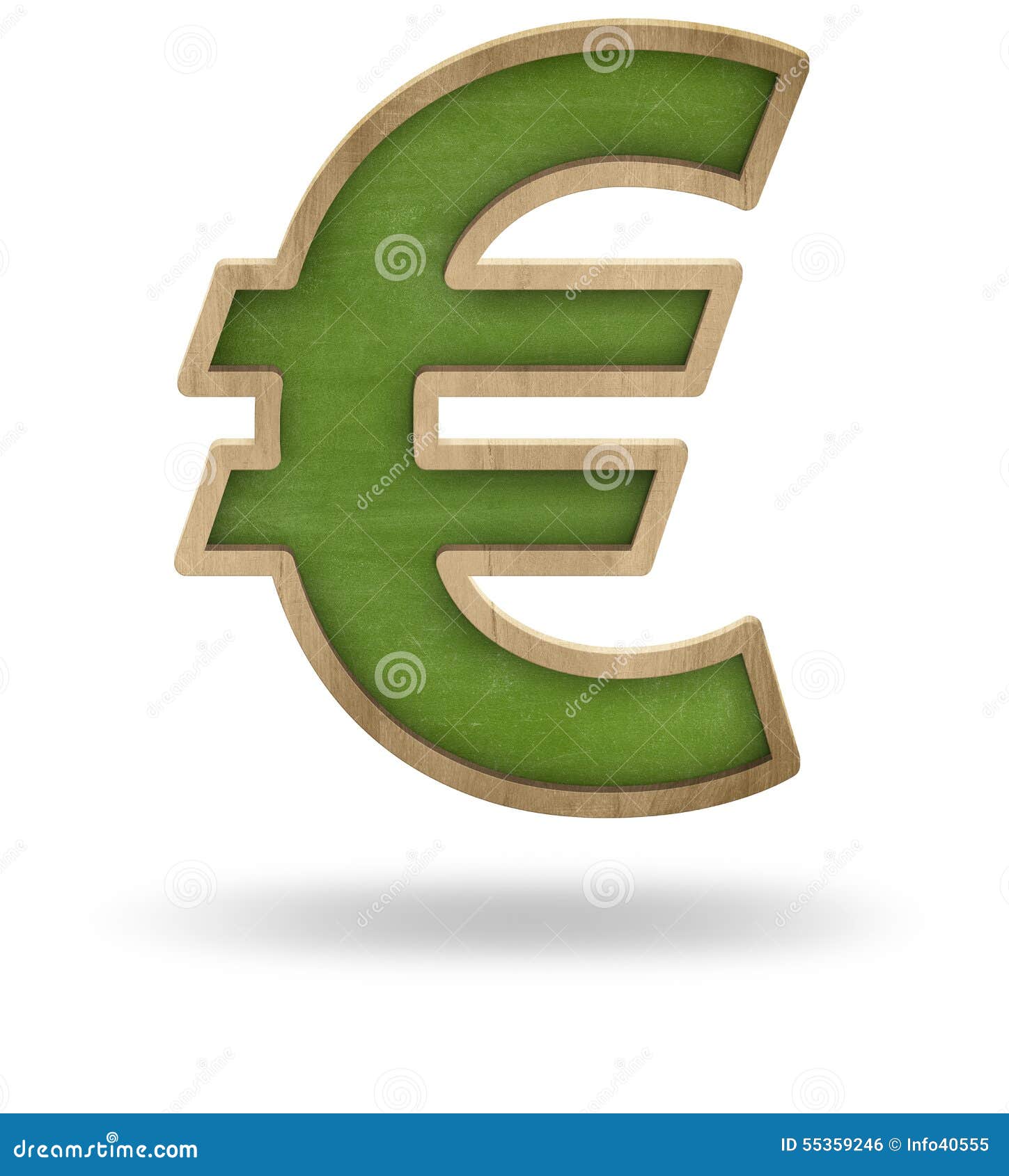 Green Blank Euro Sign Shape Blackboard Stock Illustration ...
