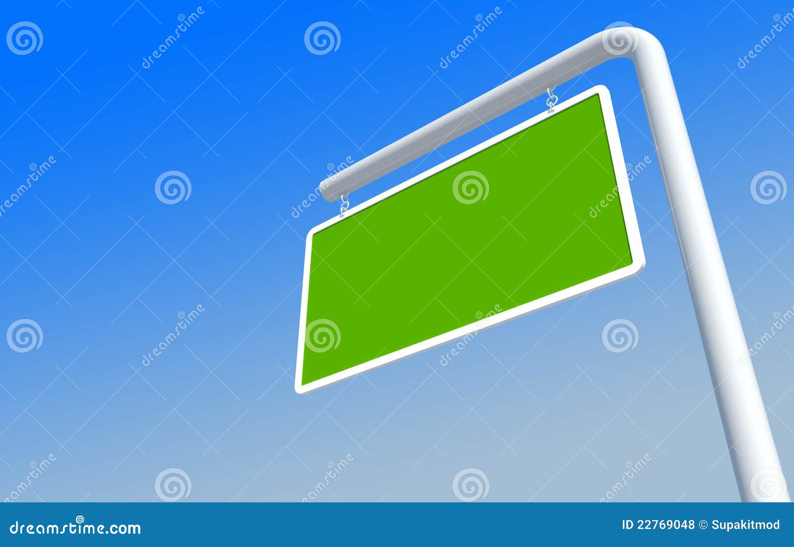 Green blank road sign stock illustration. Illustration of high - 22769048