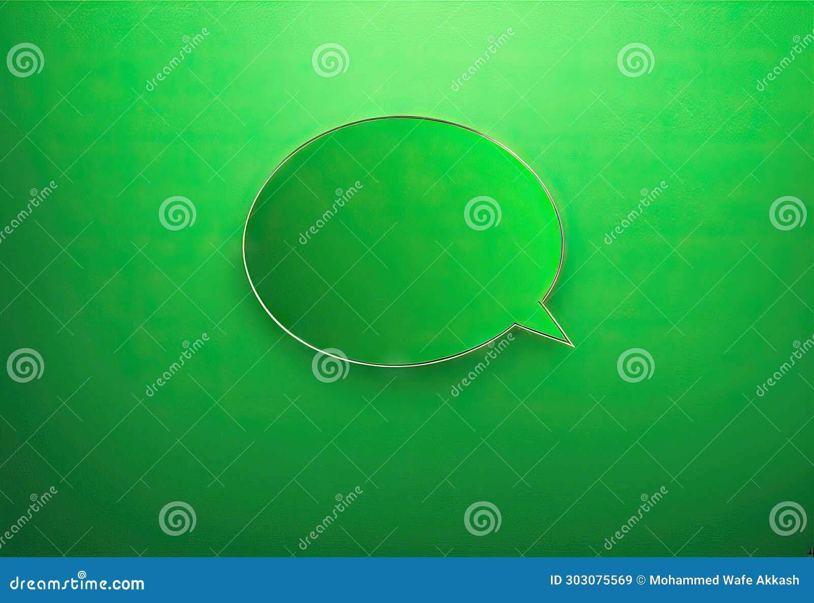 Green Blank Speech Bubble on Green Background Vector Illustration Stock ...