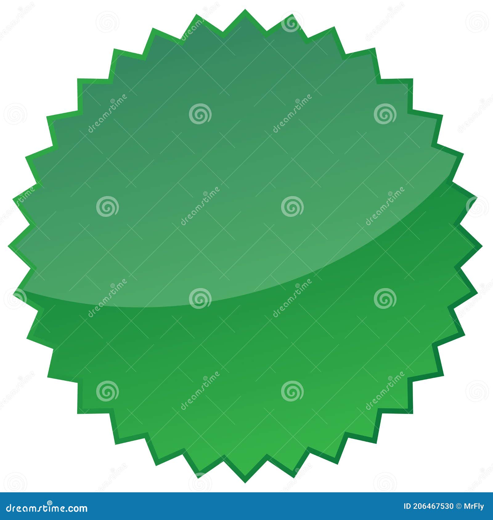 Green Blank Stamp, Sticker Template Vector Illustration Stock Vector ...