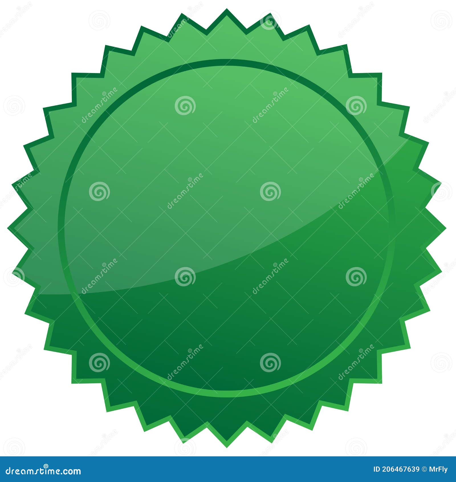 Green Blank Stamp, Sticker Template Vector Illustration Stock Vector ...