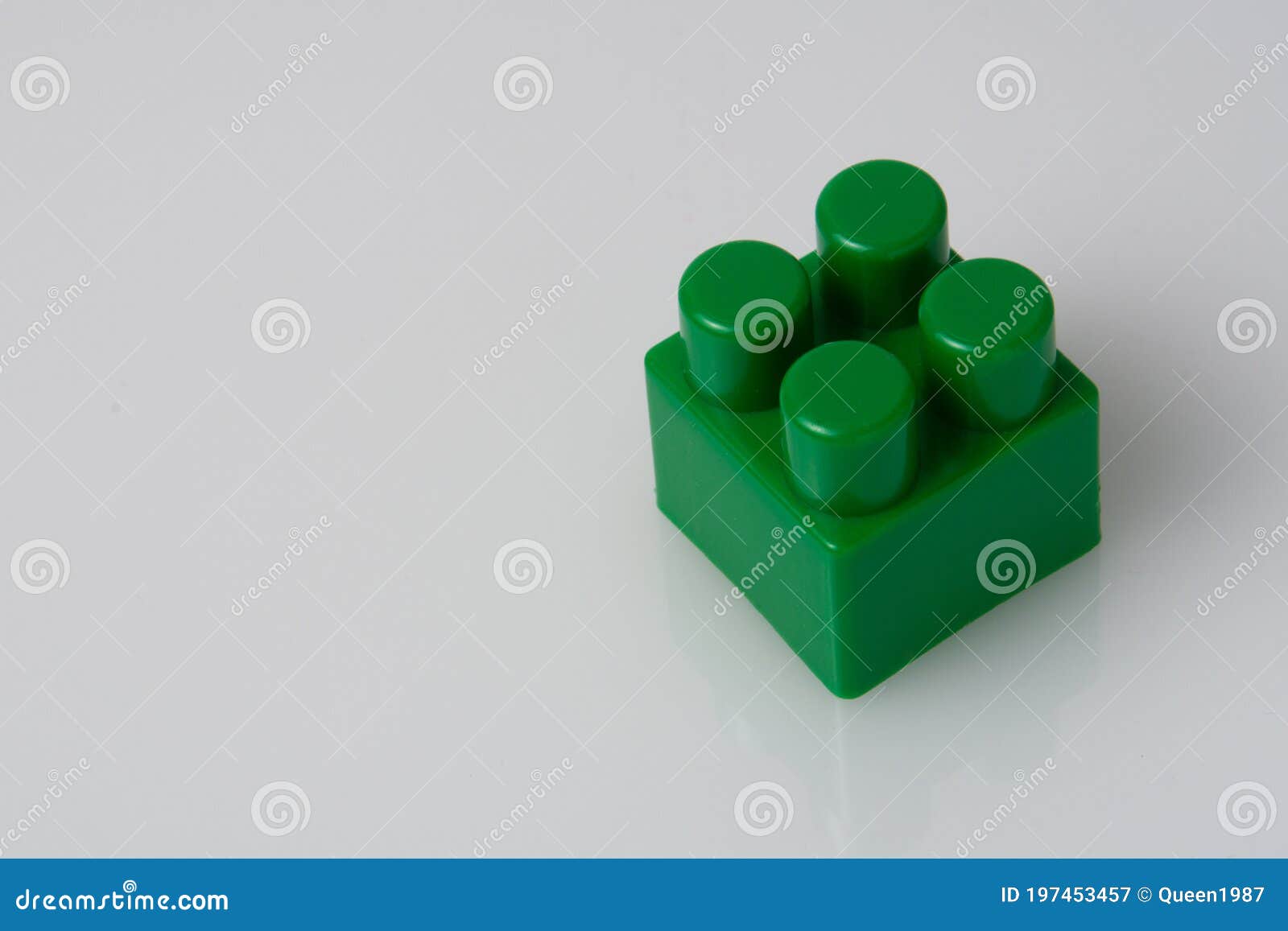 Green Block Constructor on White Background. Construction Idea Concept ...