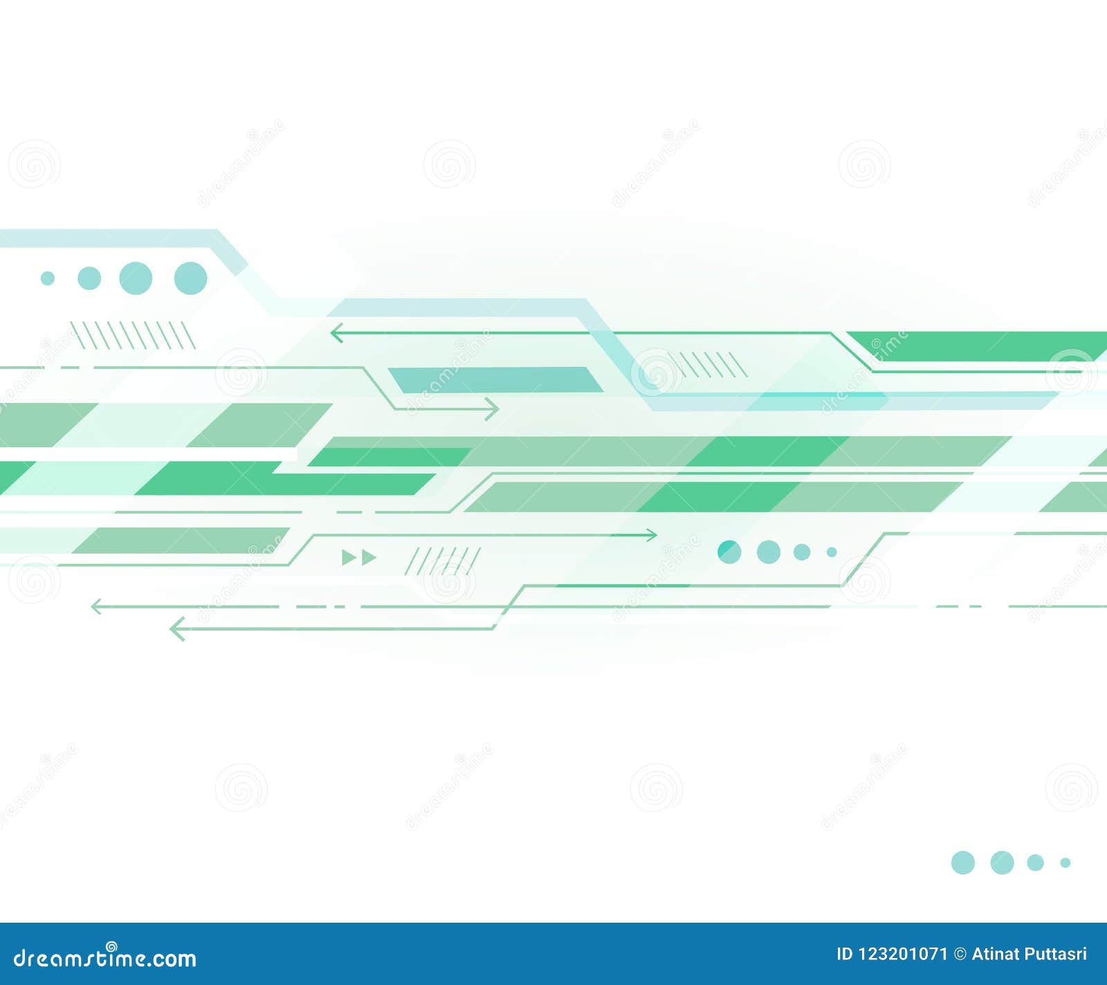 Green and Blue Abstract Geometric Technology Background Vector Design ...