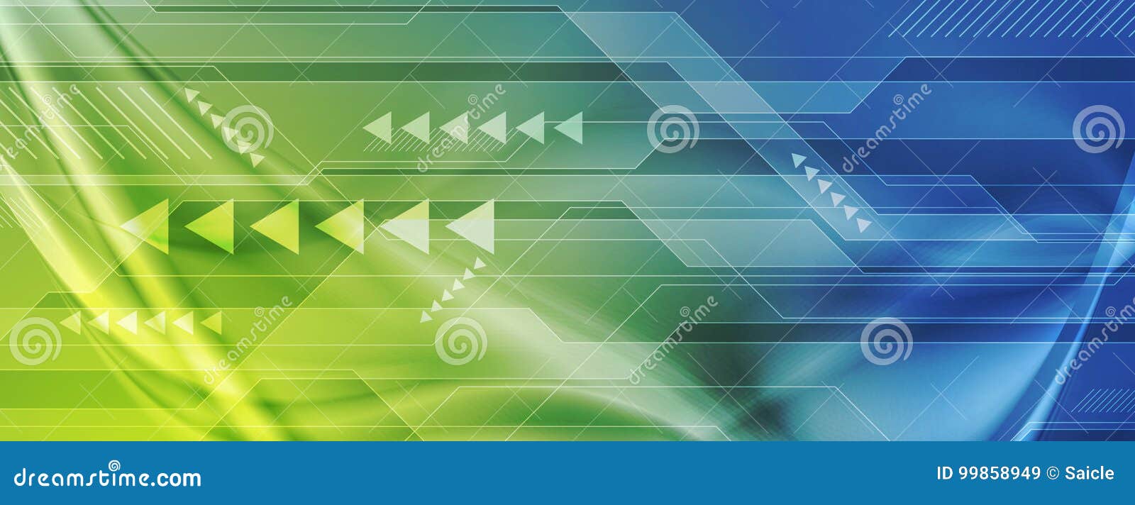 Green Blue Abstract Technology Digital Background Stock Vector ...