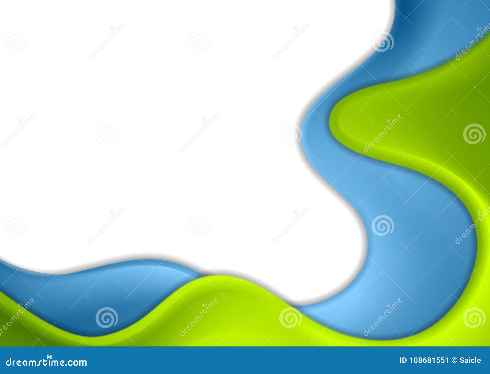 Green and Blue Abstract Waves Corporate Background Stock Vector ...