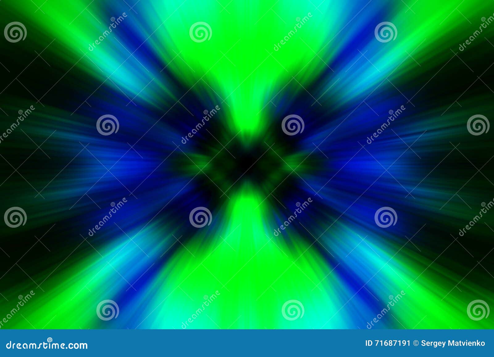 Green Blue Background with Cosmic Rays Stock Image - Image of dark ...