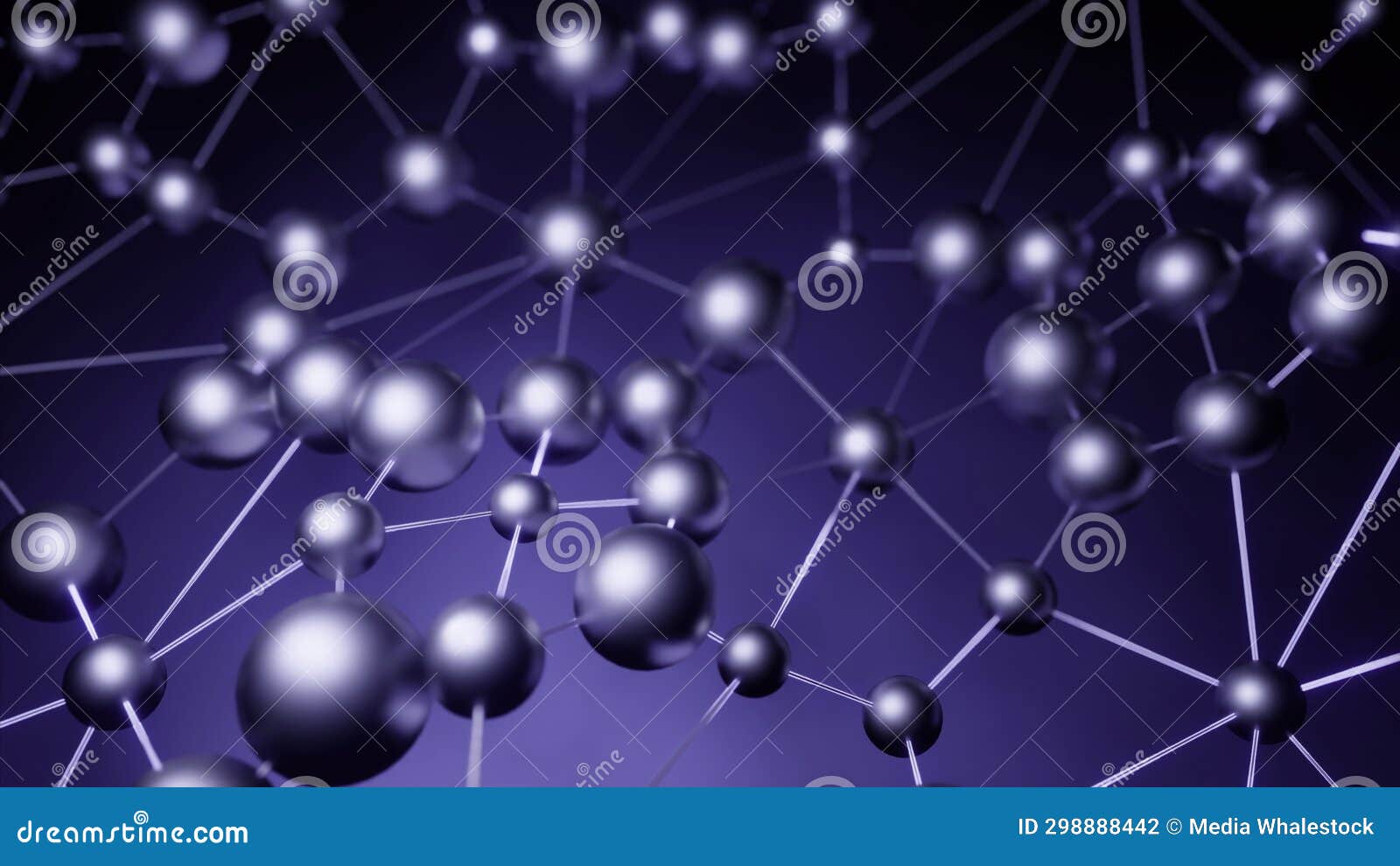 Green and Blue Background. Design. Bound Round Molecules Made As If ...