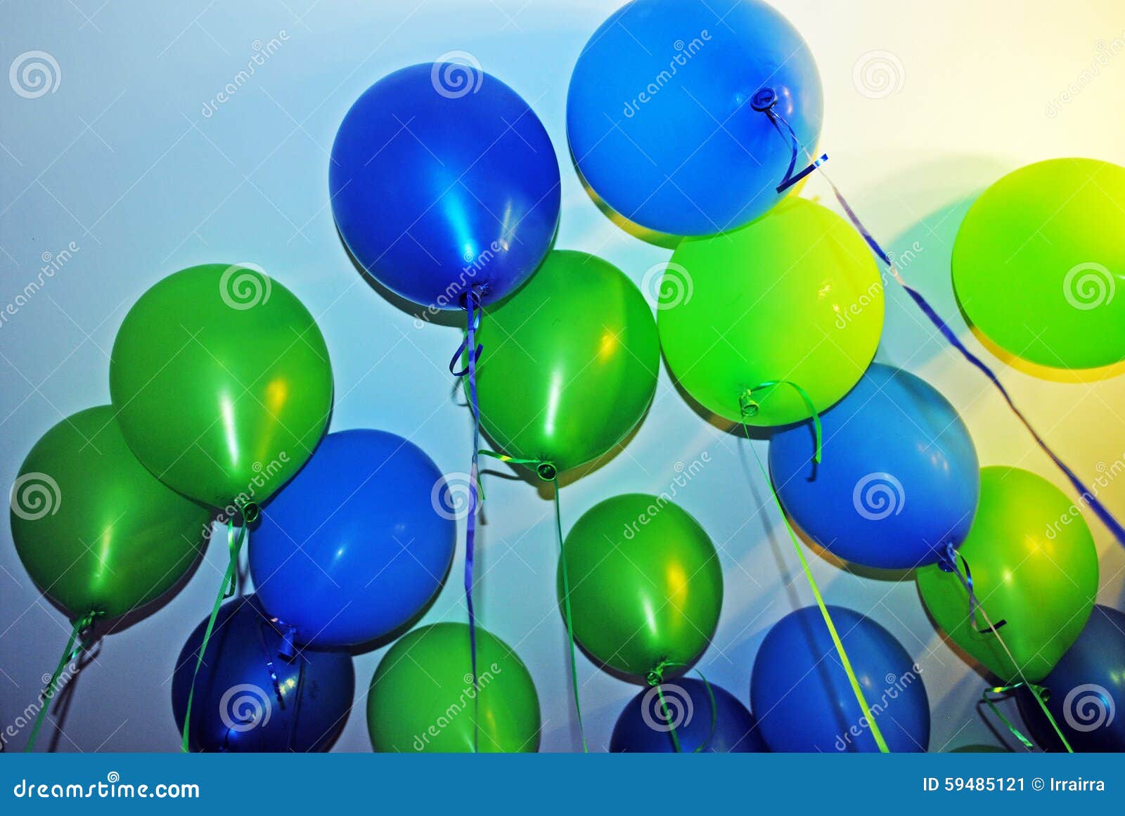 Green and blue balloons stock image. Image of event, entertainment ...