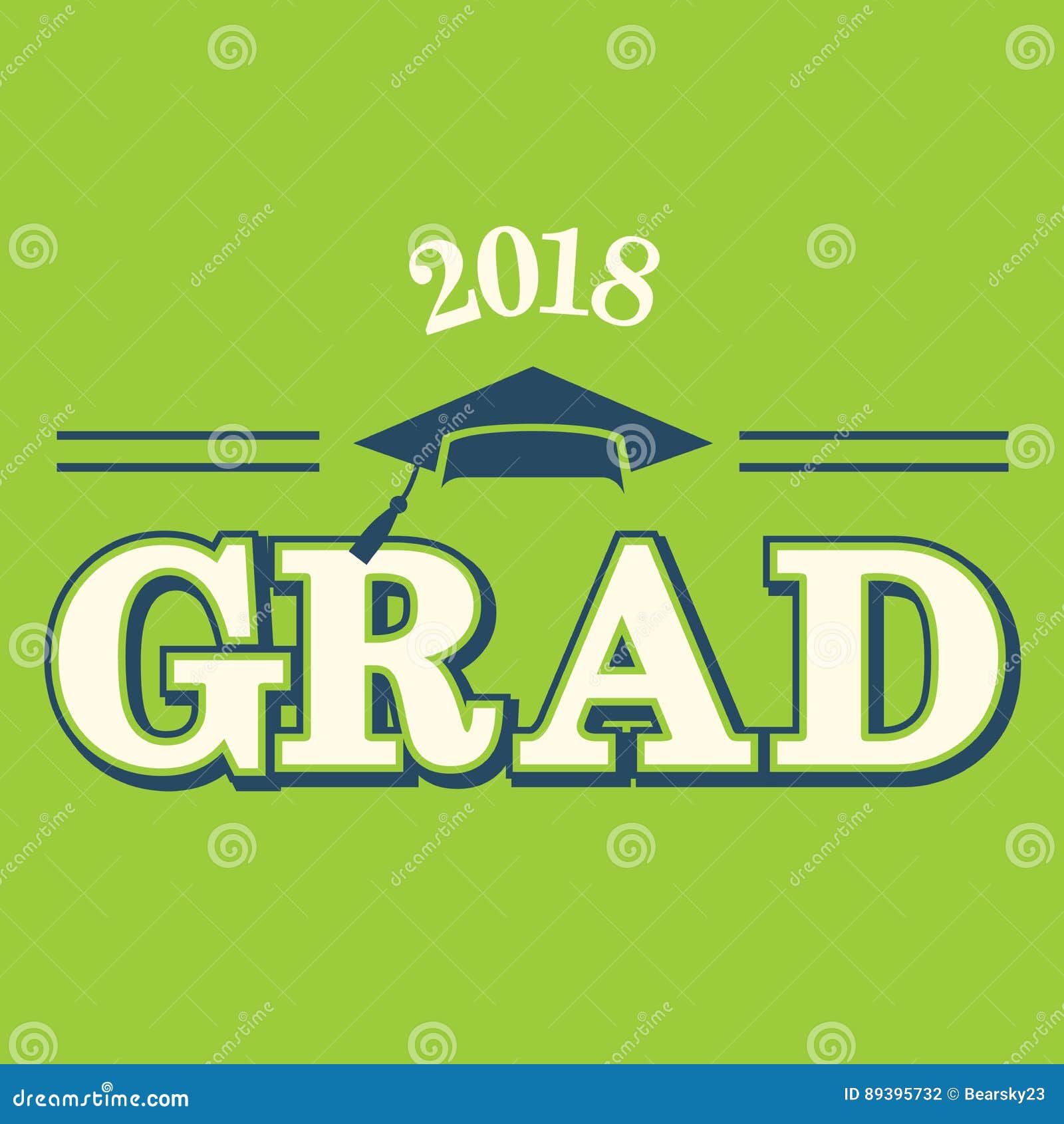 Green and Blue Class of 2018 Grad Vector Graphic with Graduation Stock ...