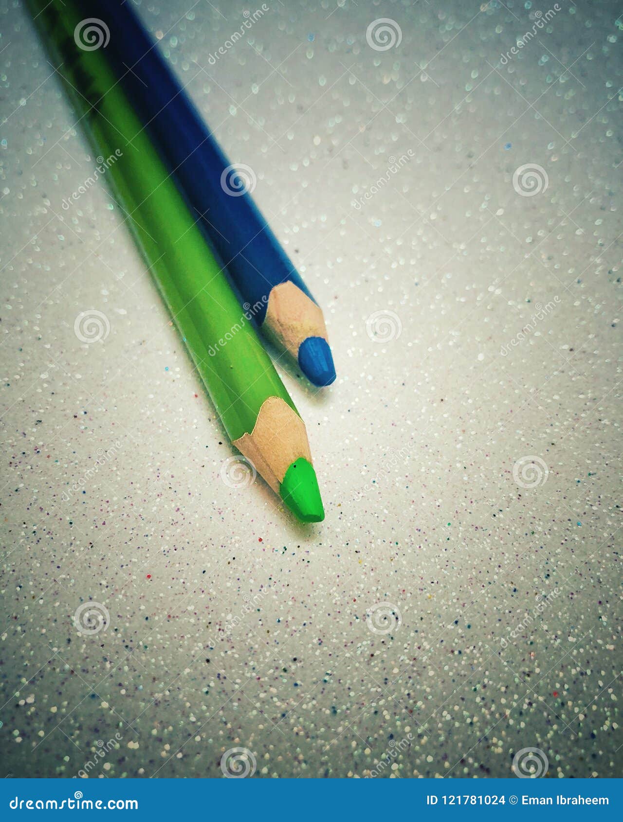 Green and blue crayons stock photo. Image of green, background - 121781024