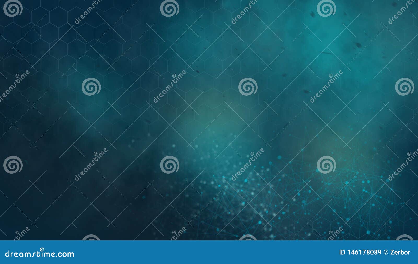A Green Blue Futuristic Background Stock Illustration - Illustration of ...