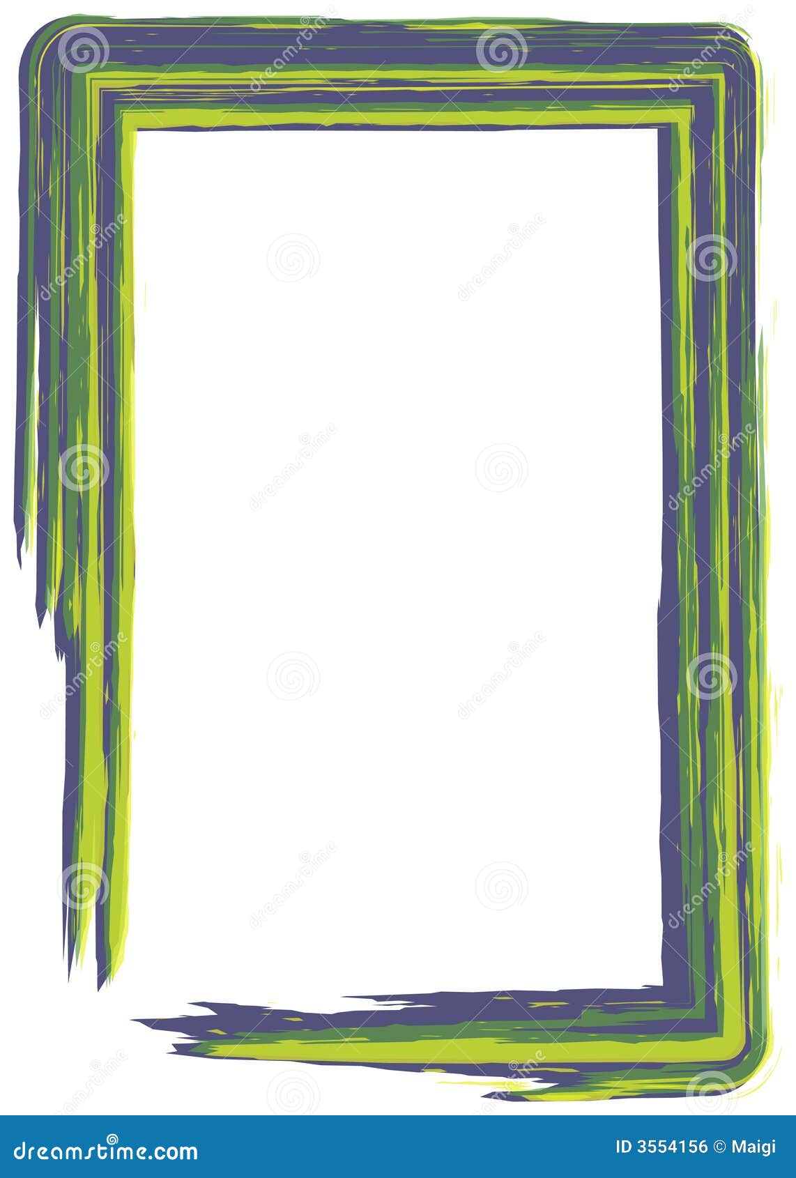 Green and blue paint frame stock vector. Illustration of decoration ...