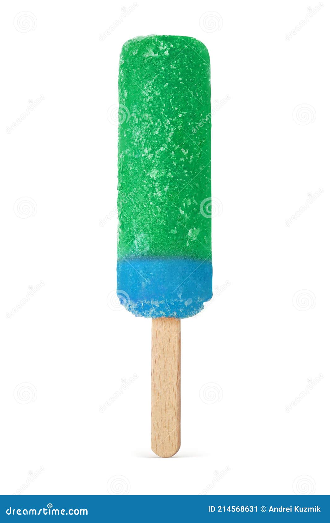 Green and Blue Popsicle Isolated Stock Image - Image of snack, lolly ...