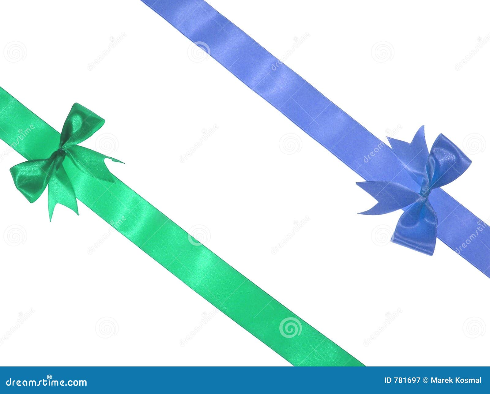 Green and blue ribbon stock image. Image of ribbon, tied - 781697