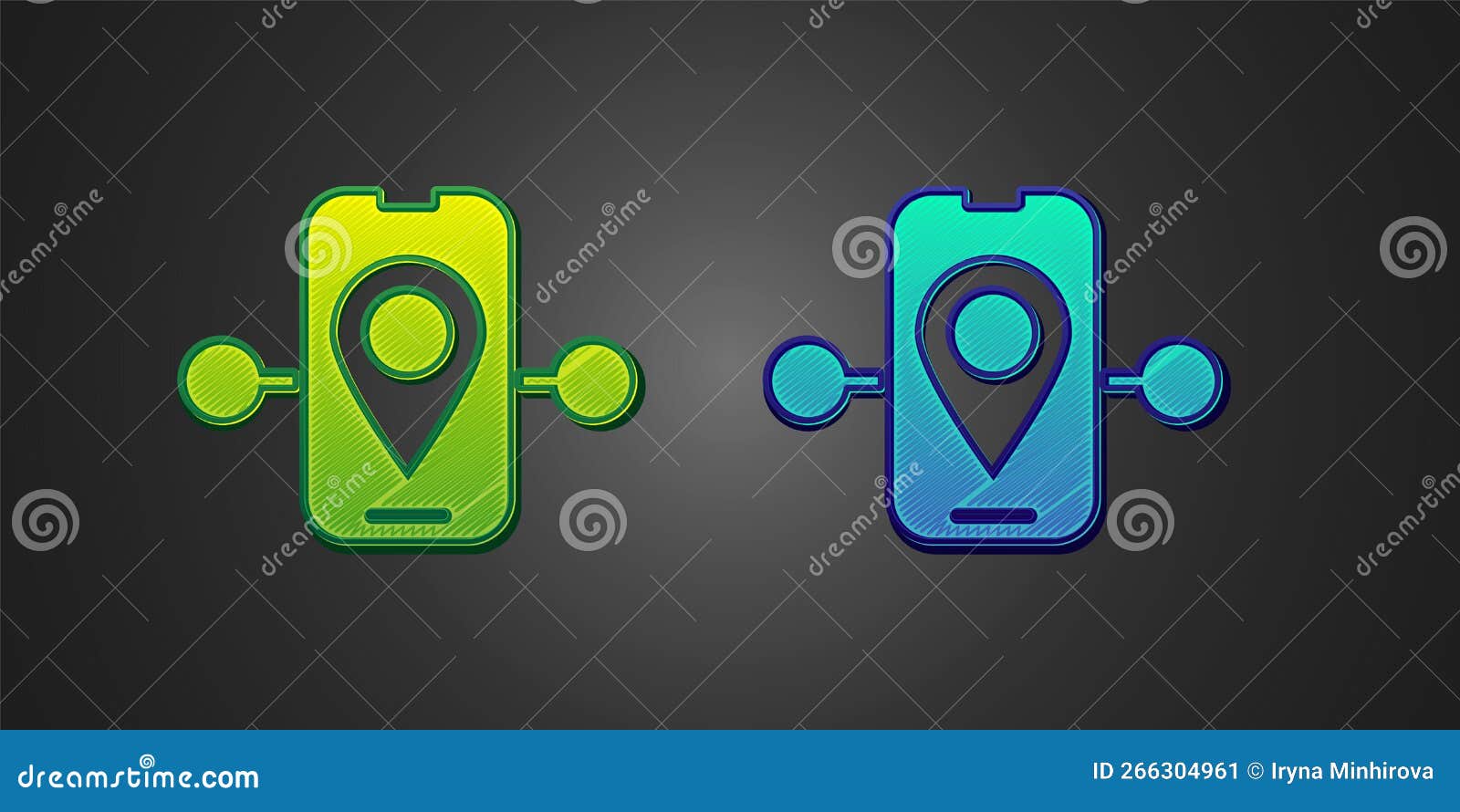 Blue Route Location Icon Isolated On Transparent Background. Map ...