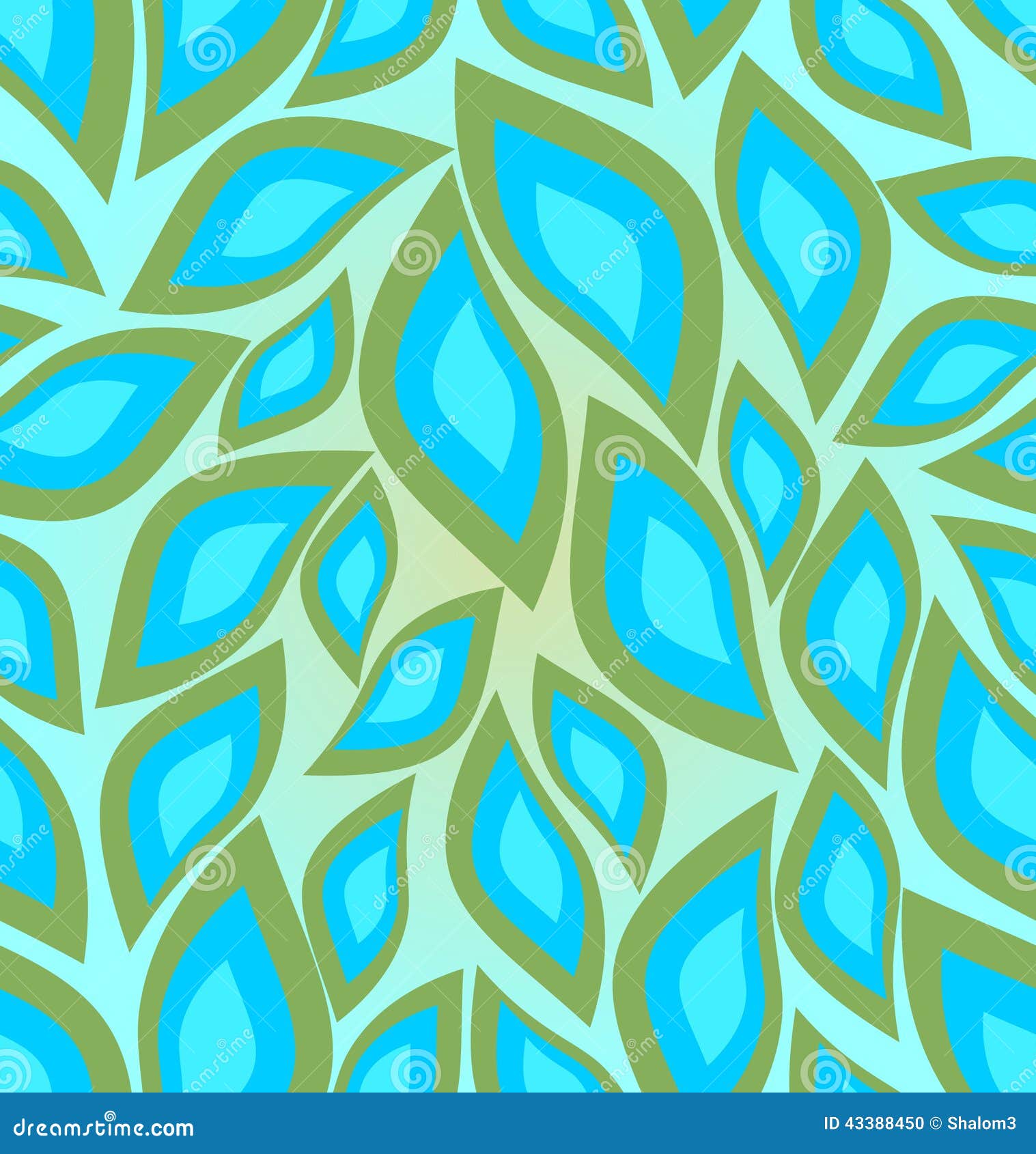 Green and Blue Seamless Pattern Stock Illustration - Illustration of ...