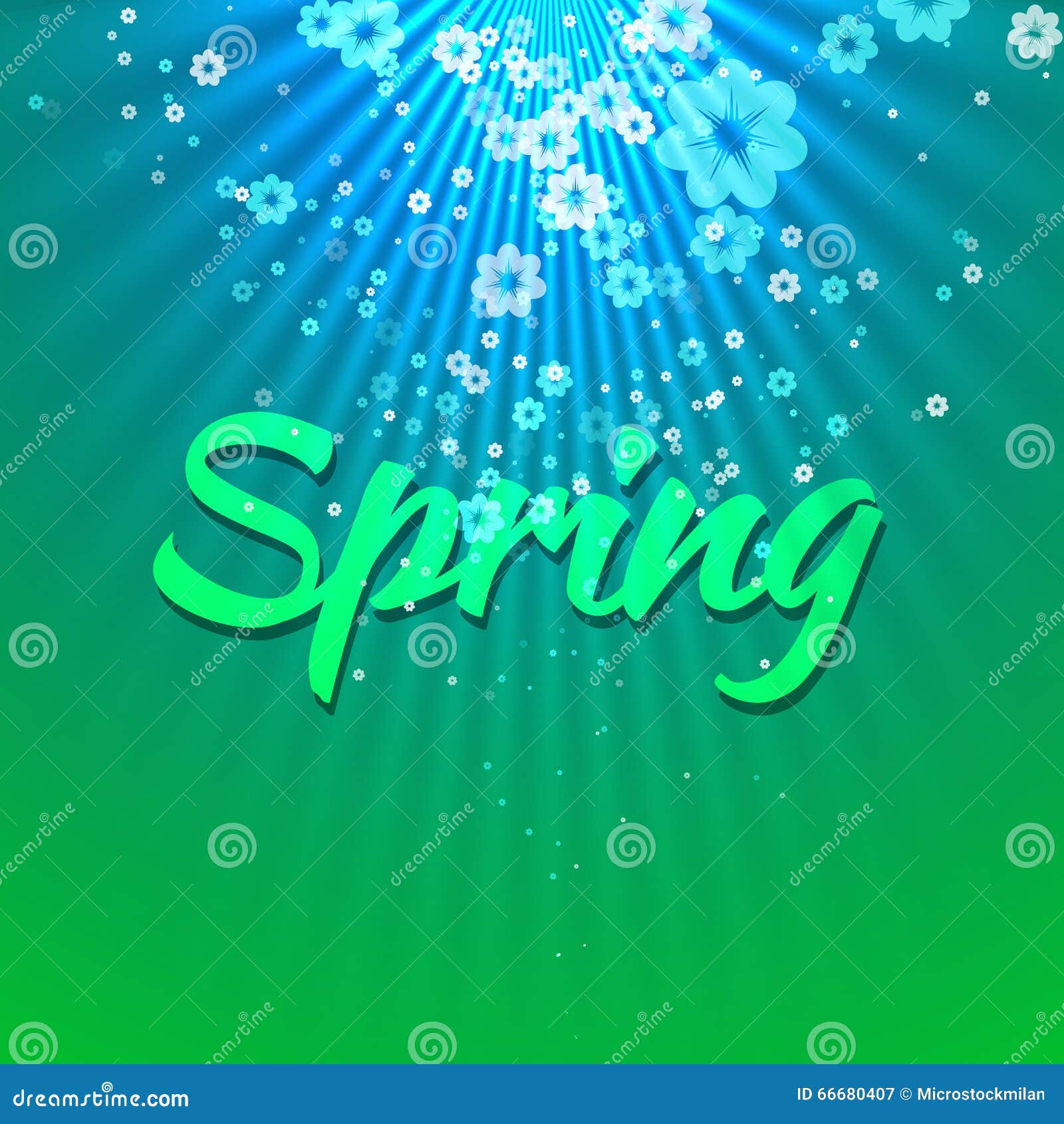 Green Blue Spring Abstract Background. Stock Vector - Illustration of ...