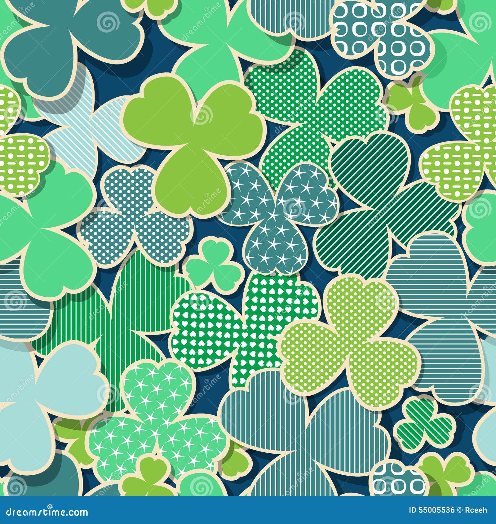 Green and Blue St. Patrick S Day Tile Stock Illustration - Illustration ...