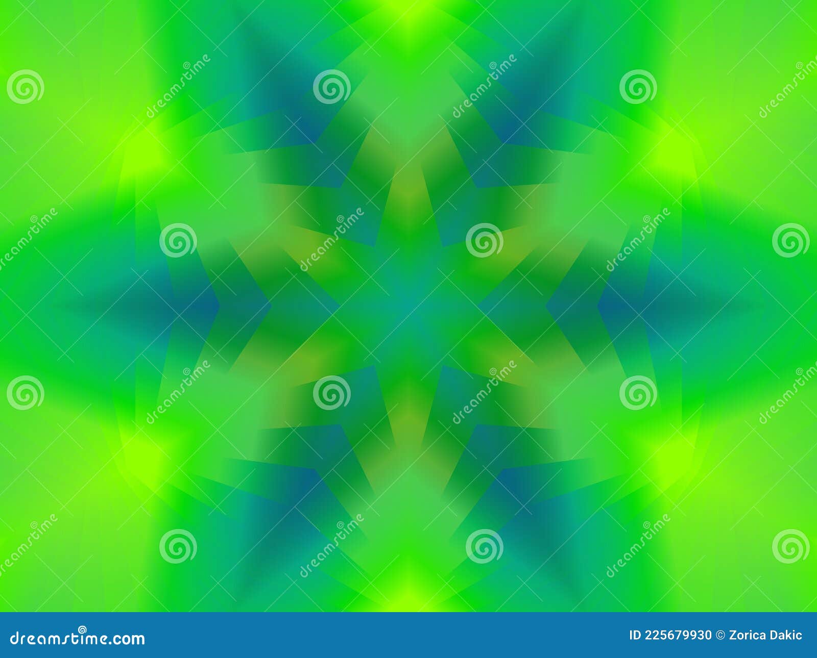 Green and Blue Star on the Green Background Stock Illustration ...