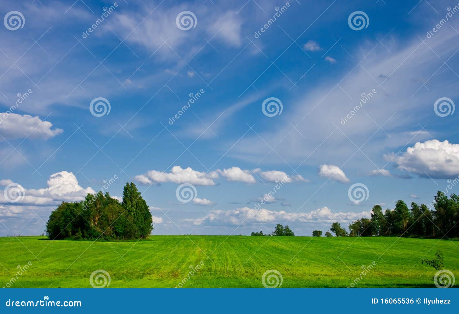 Green-blue Summer Landscape Stock Photo - Image of grass, happy: 16065536