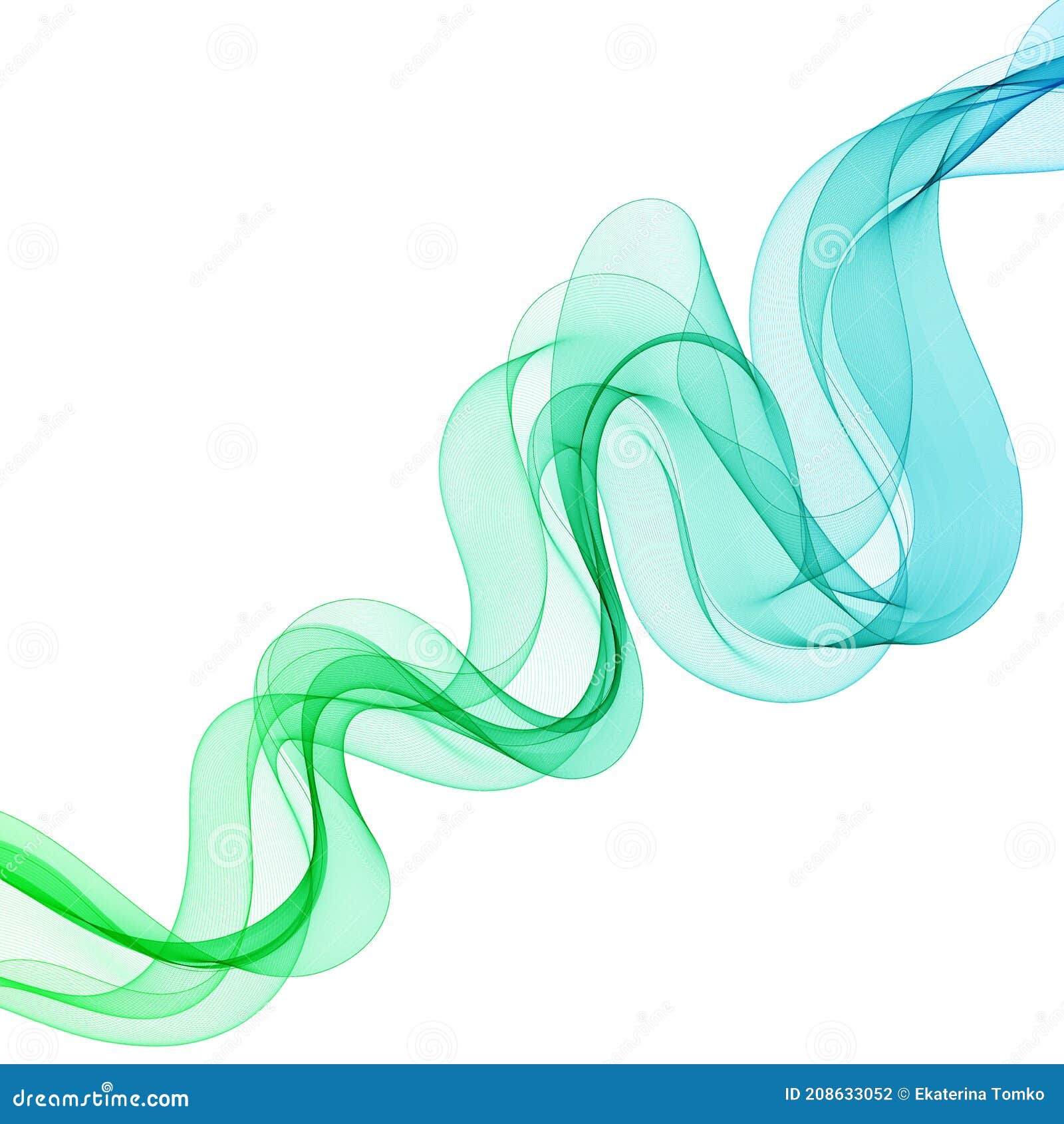 Green Blue Wave. Abstract Vector Graphics. Eps 10 Stock Vector ...