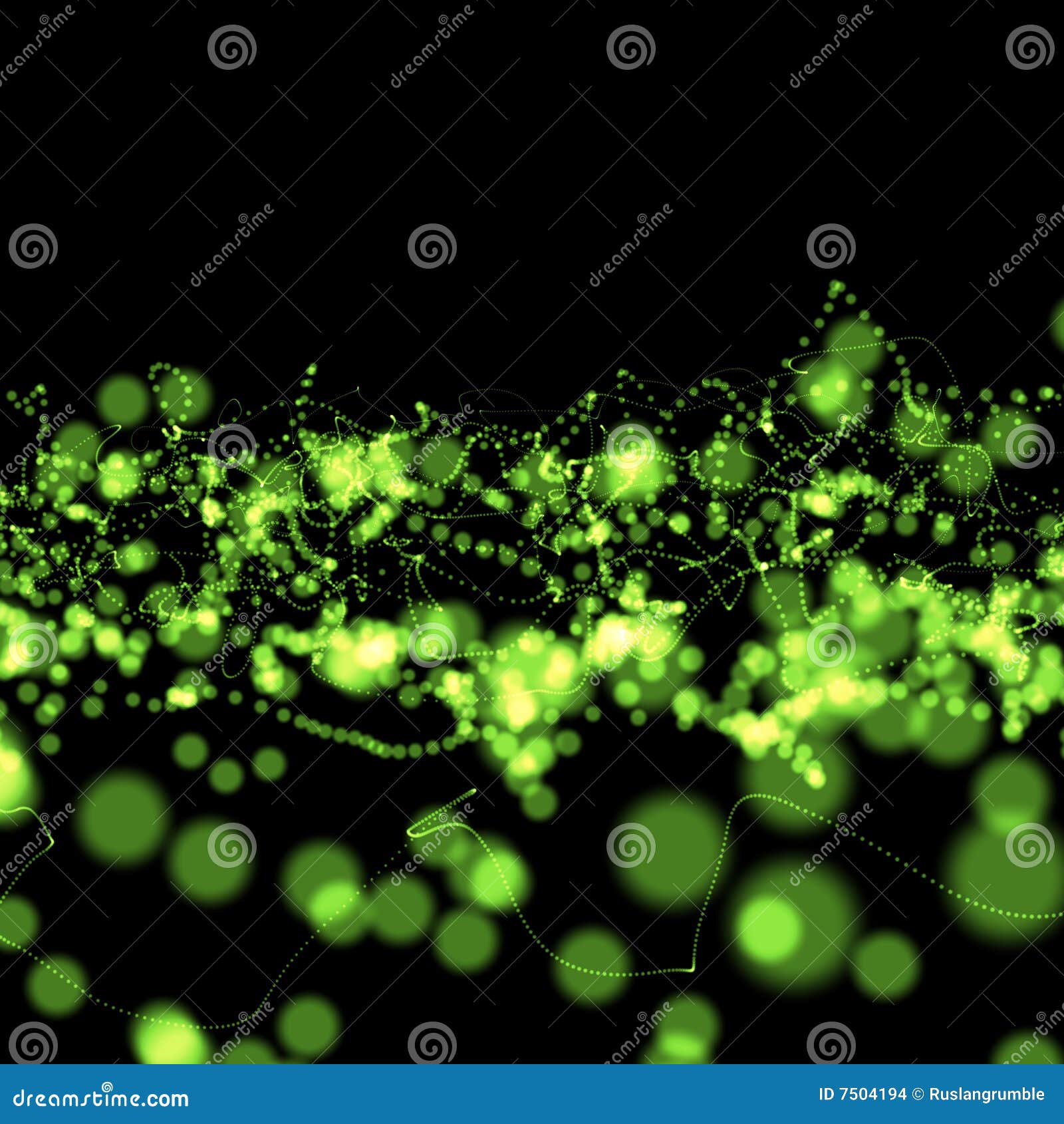 Green Blurry Dots in Perspective Stock Illustration - Illustration of ...
