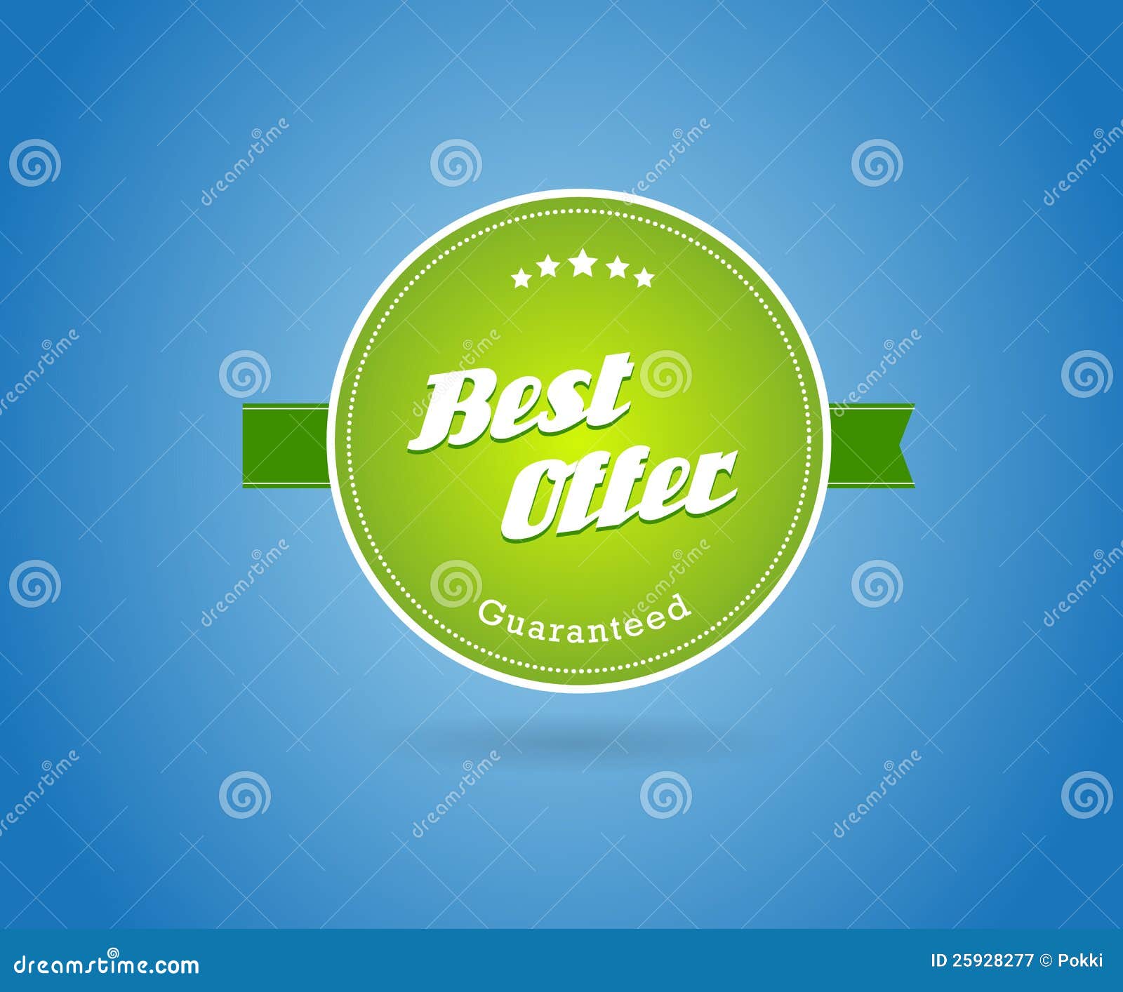 Green Board with Best Offer Sign. Stock Vector - Illustration of button ...