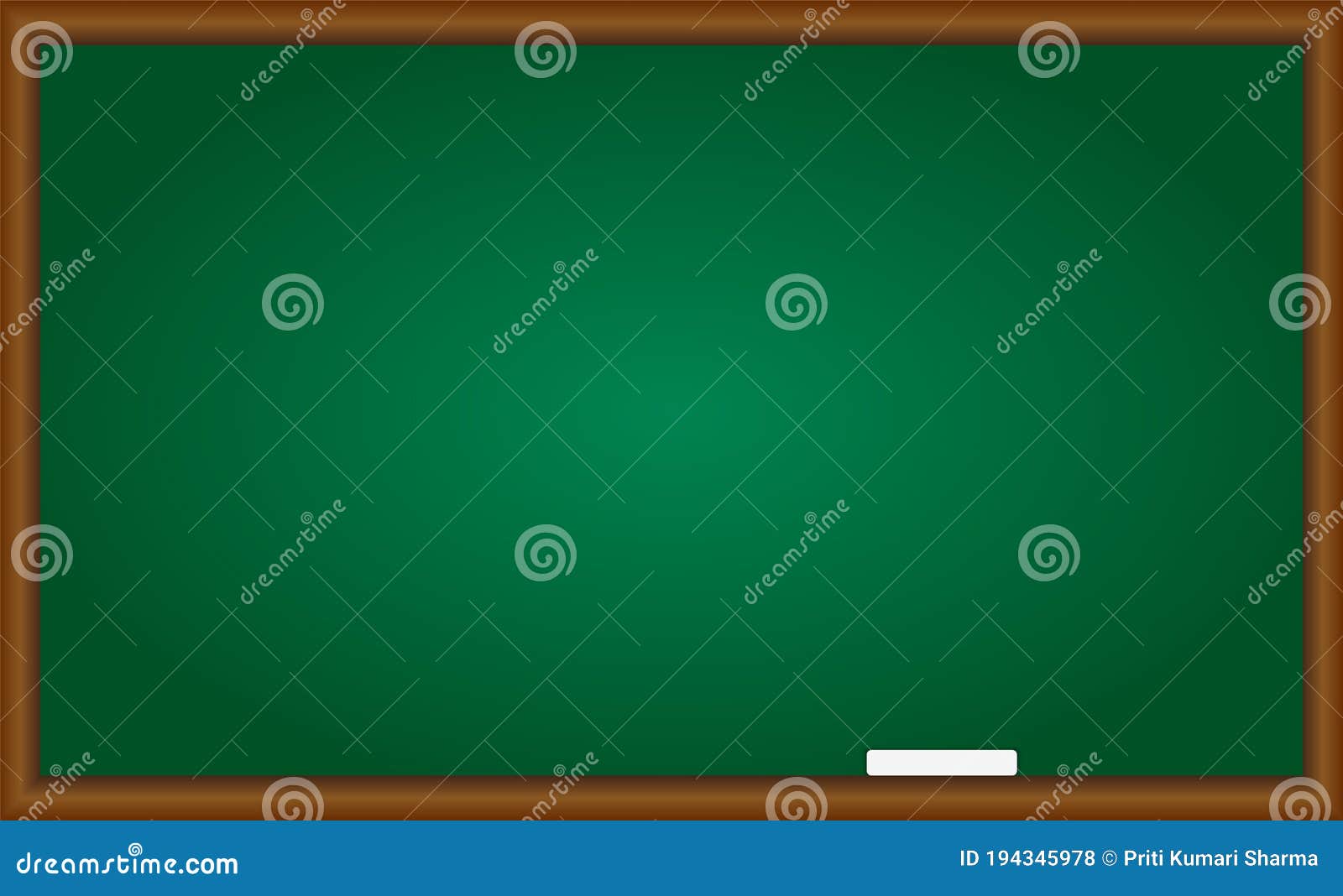 Green Board with Chalk. Vector Illustration. Stock Vector ...