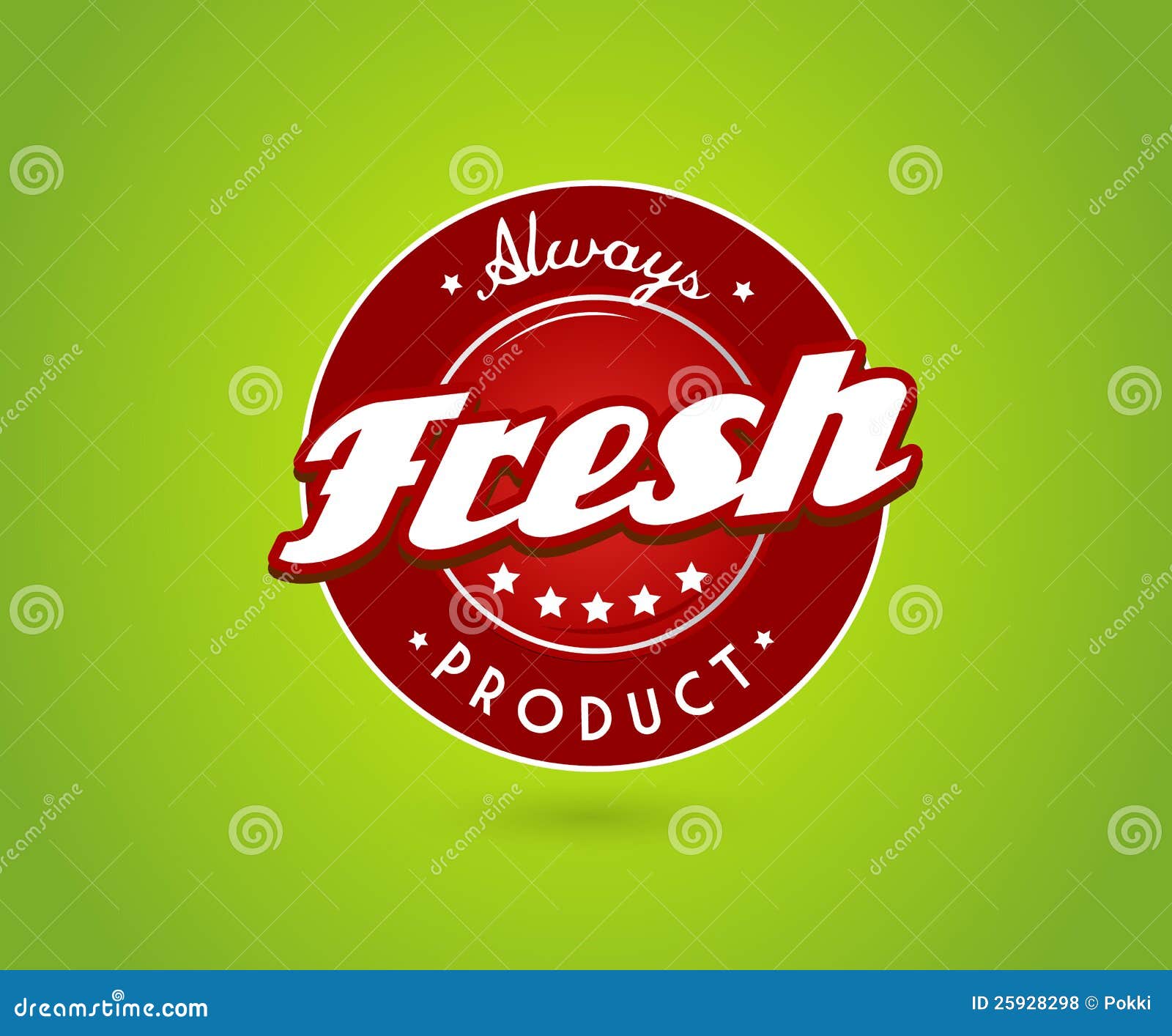 Green Board with Fresh Product Sign. Stock Vector - Illustration of ...