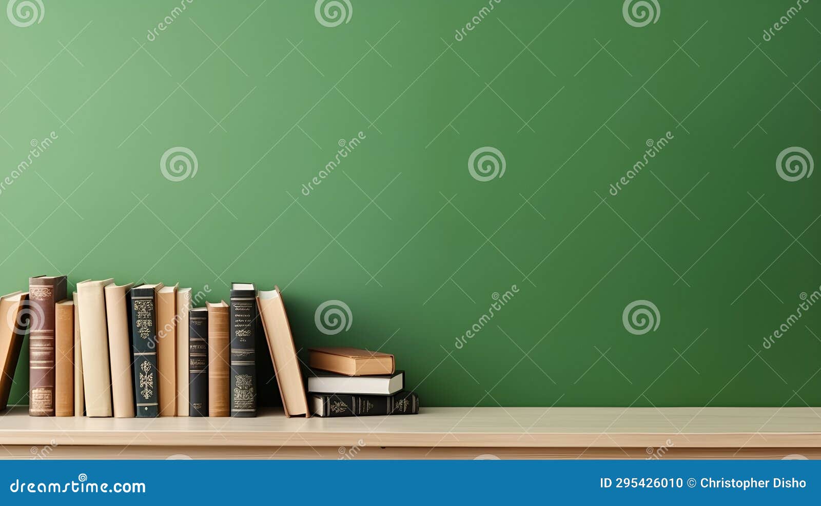 Green Board With Some Books Educational Background Ideal For ...