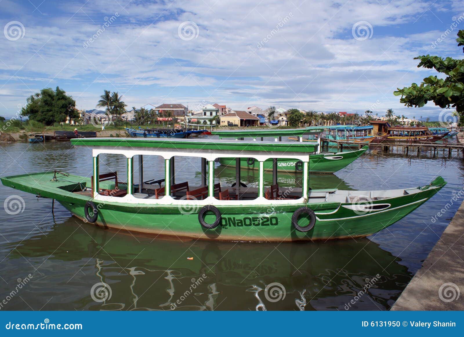 Green boat stock photo. Image of vietnamese, river, people - 6131950