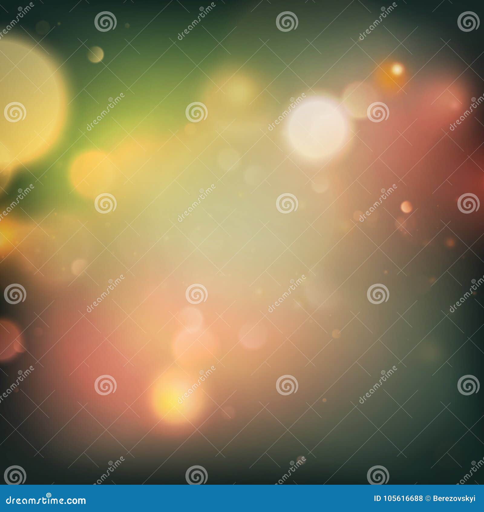 Green with Bokeh Background Created by Neon Lights. EPS 10 Vector Stock ...
