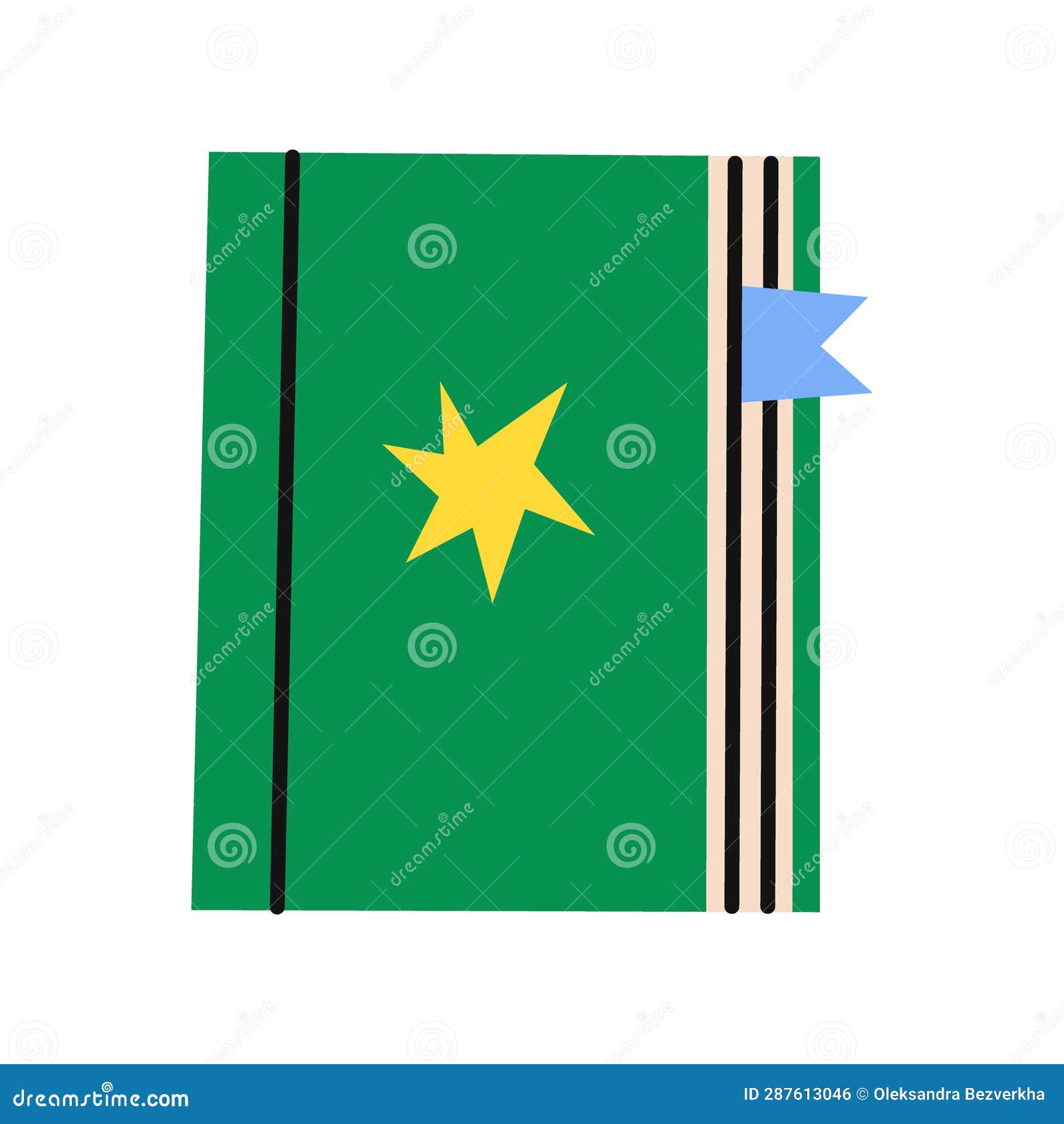 Green Book in a Flat Style. Vector Illustration. Stock Vector ...