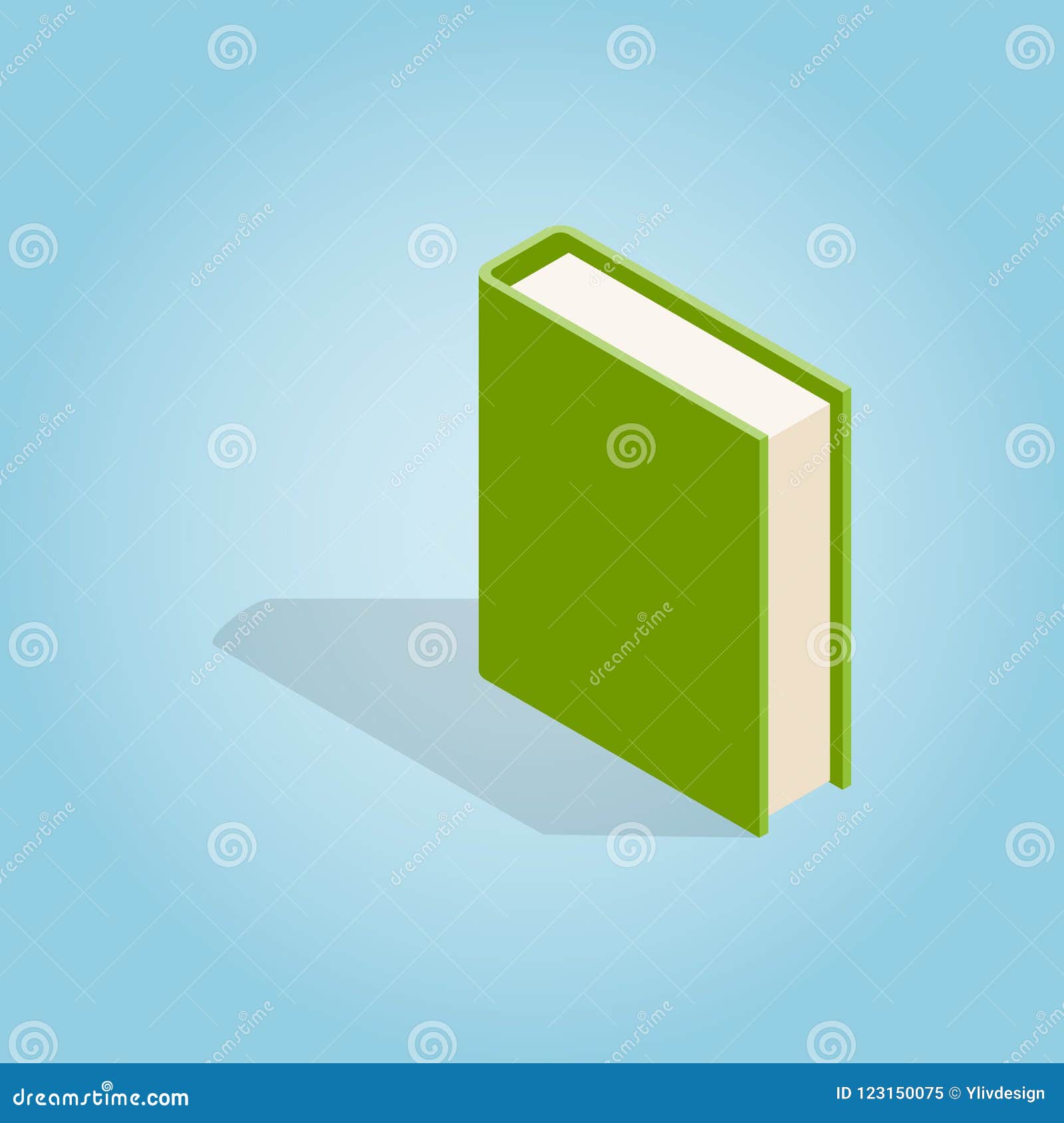 Green Book Icon, Isometric 3d Style Stock Illustration - Illustration ...