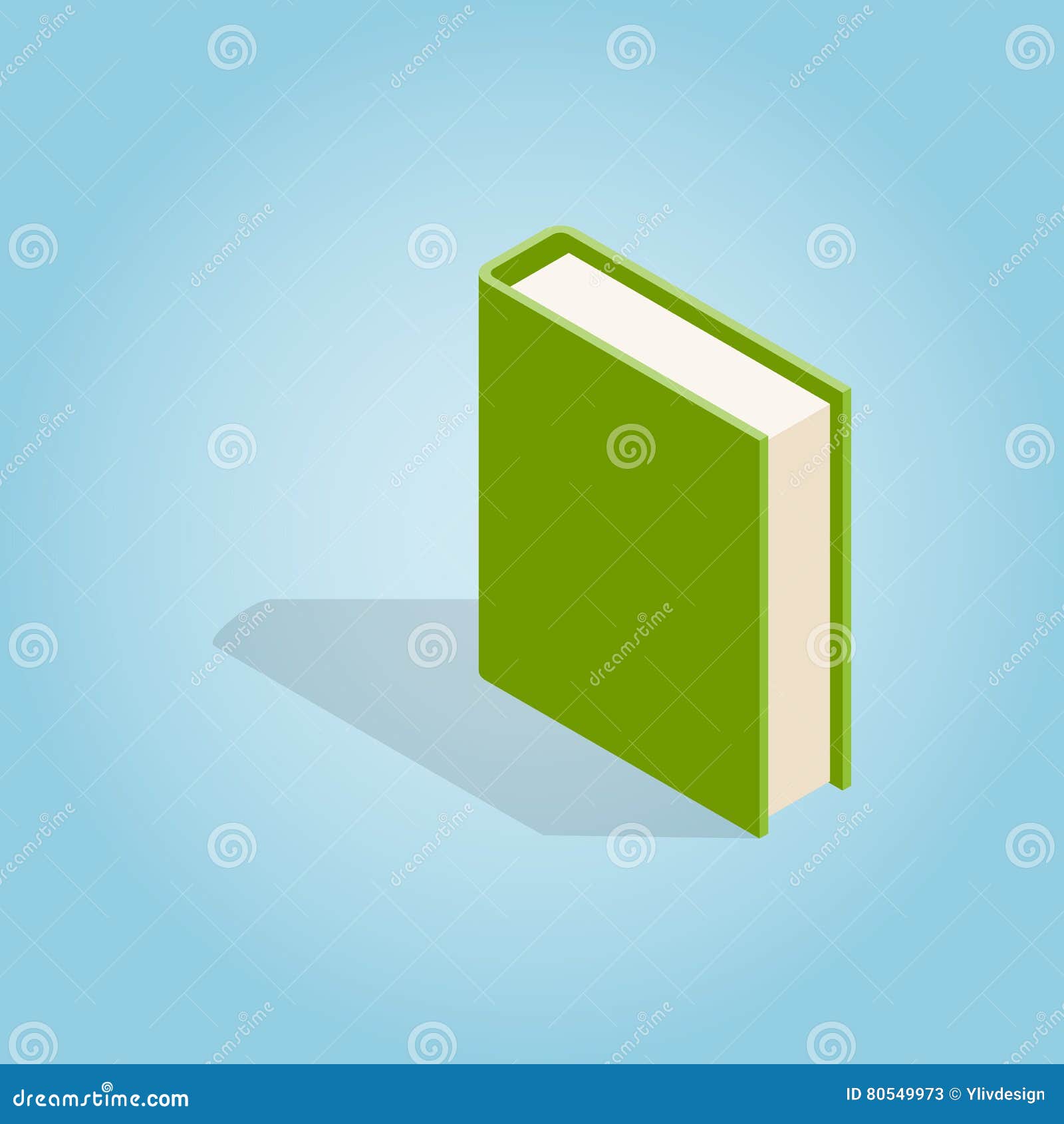 Green Book Icon, Isometric 3d Style Stock Vector - Illustration of ...