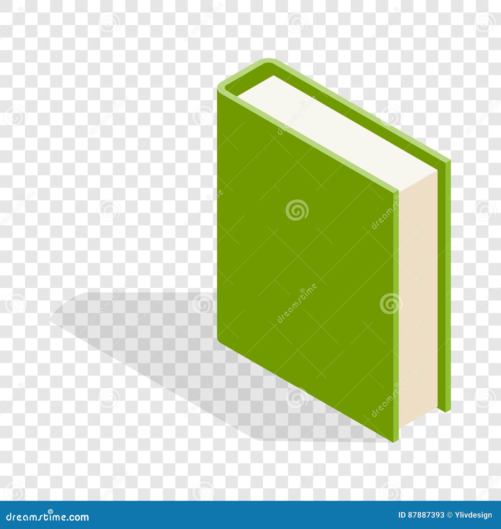 Green book isometric icon stock vector. Illustration of journal - 87887393