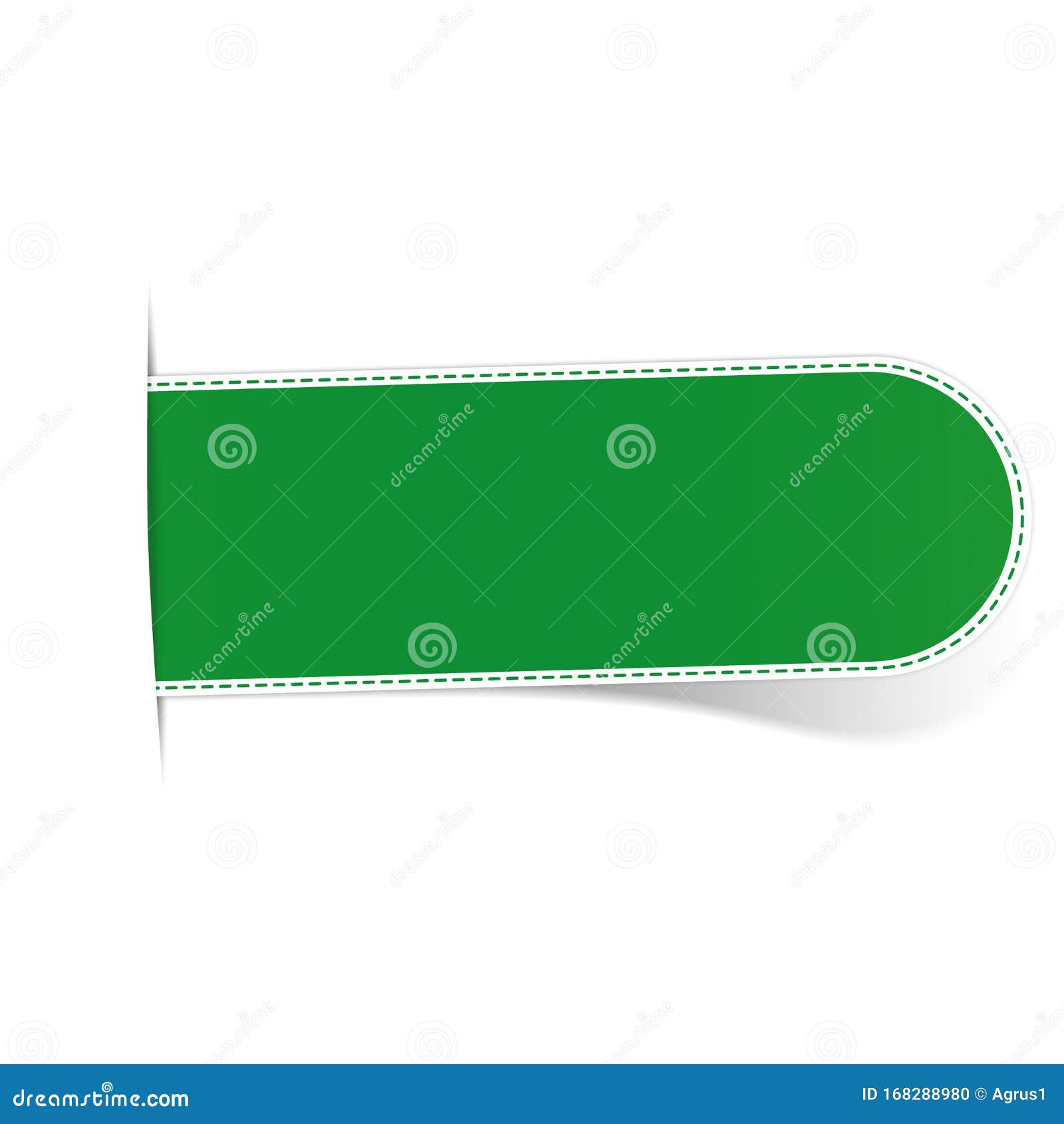 Green Bookmark Banner Isolated on White Background Stock Vector ...