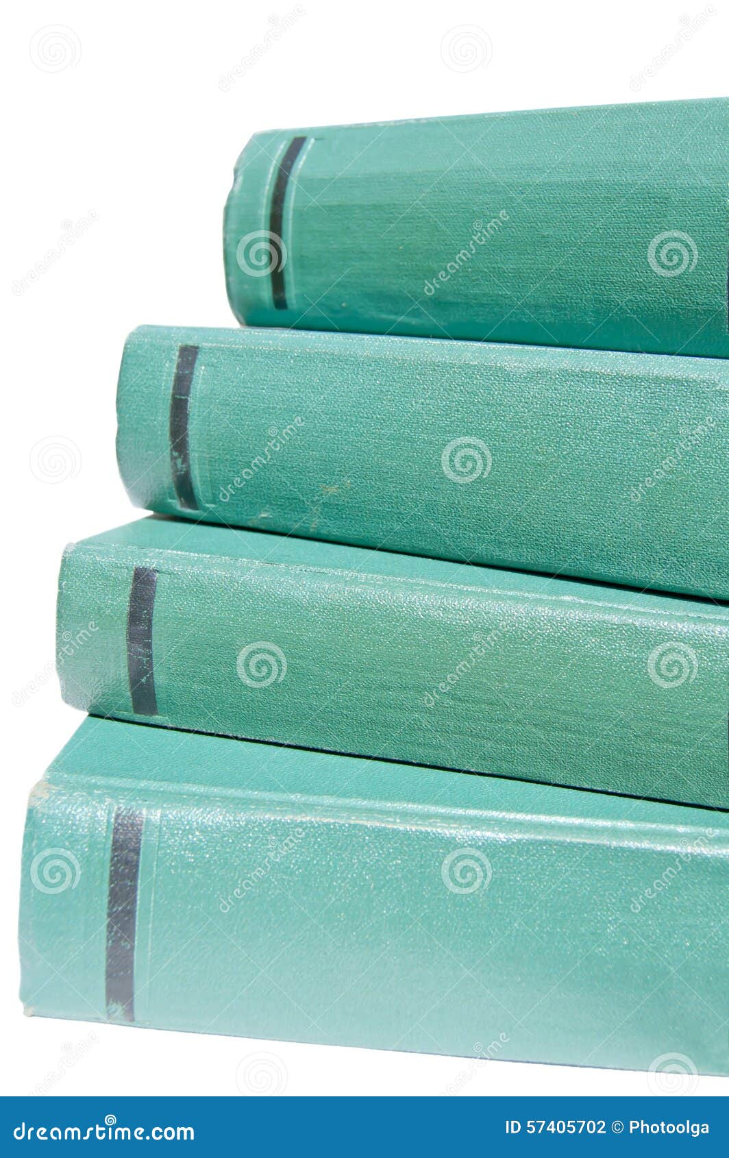 Green books isolated stock photo. Image of education - 57405702