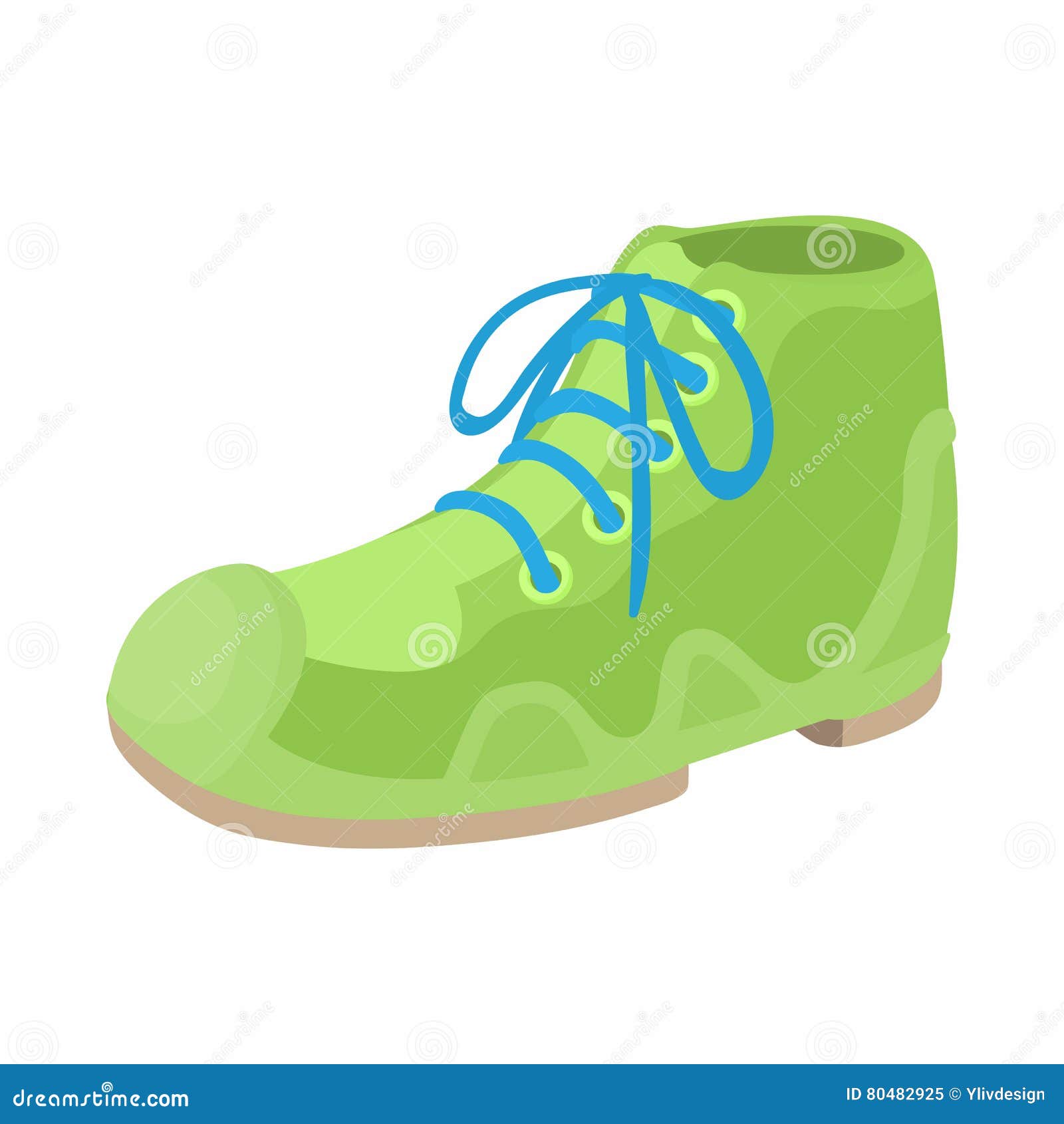 Green Boot Icon in Cartoon Style Stock Vector - Illustration of object ...