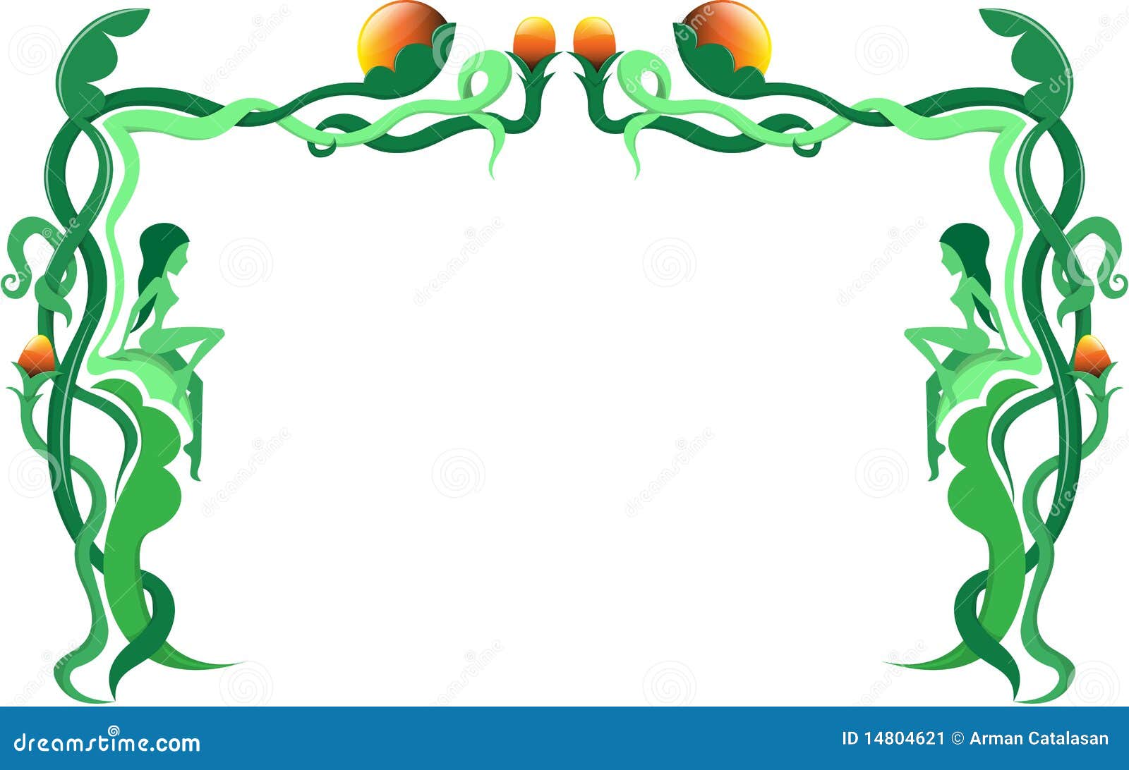 Green border stock vector. Illustration of background - 14804621