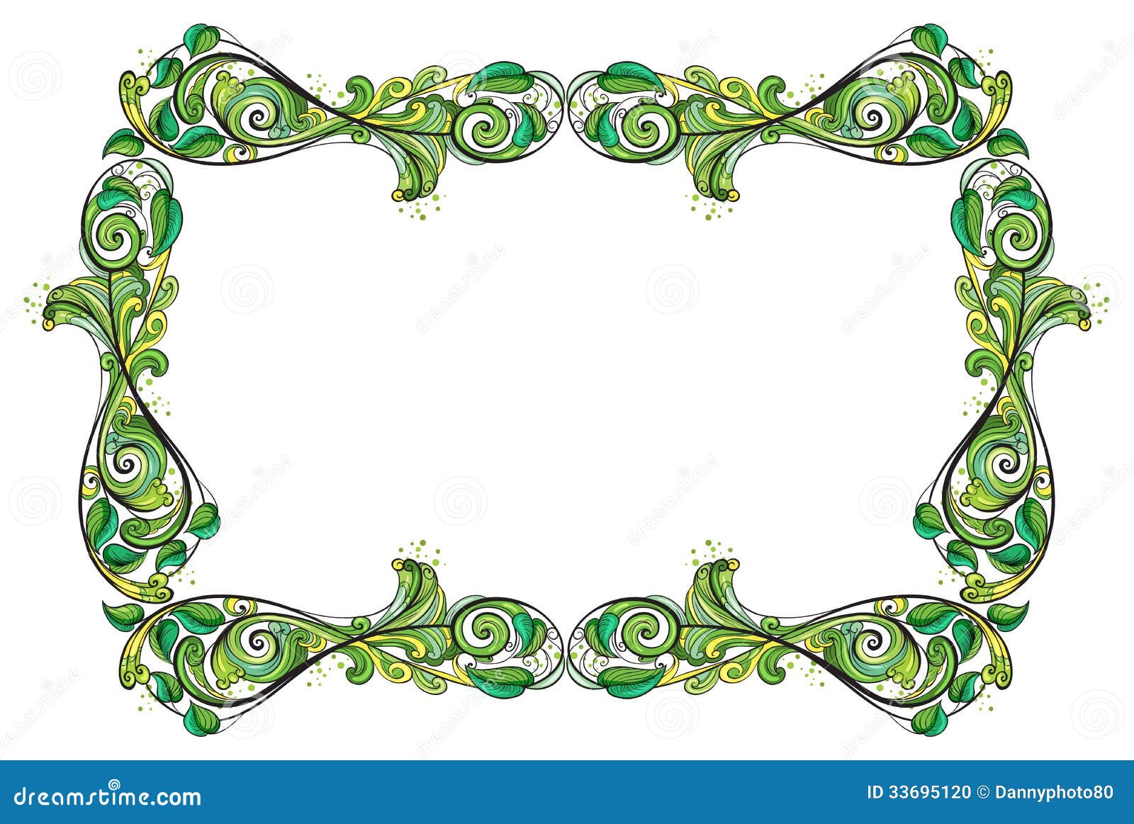 A green border stock illustration. Illustration of card - 33695120