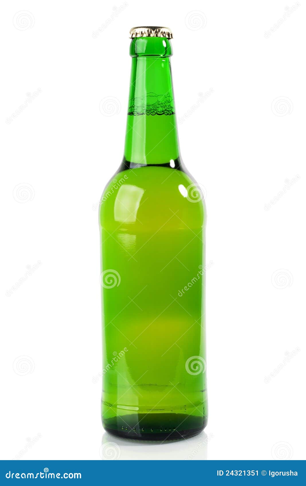 Green bottle of beer stock image. Image of party, fresh - 24321351