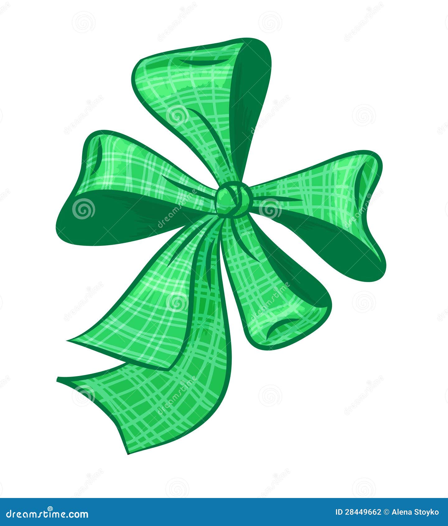 Green bow stock vector. Illustration of holiday, christmas - 28449662