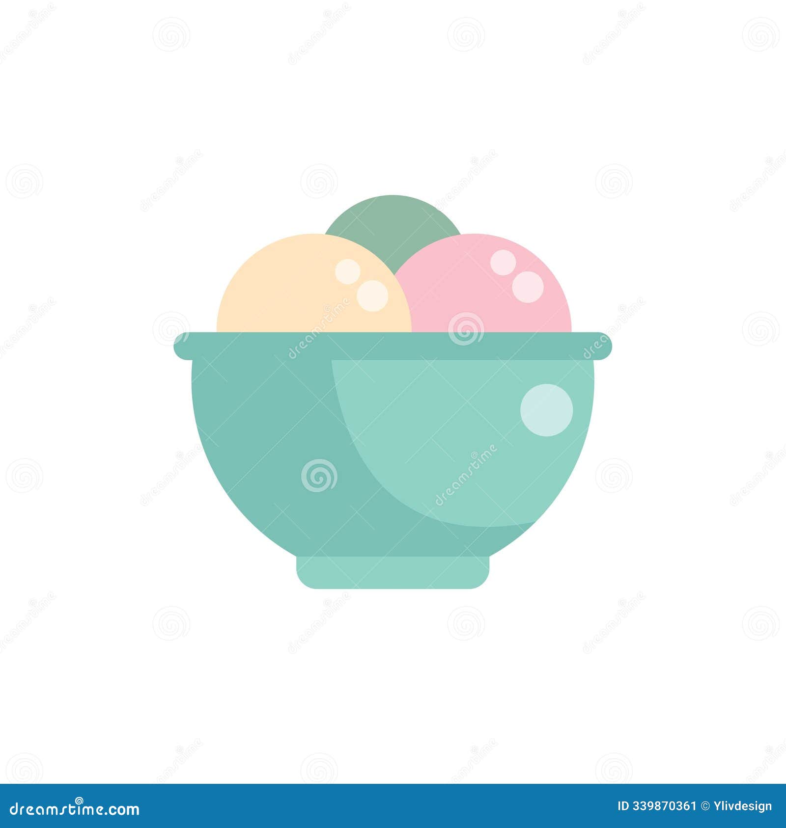 Scoops Ice Cream Colorful Set Of Ice Cream With Different Flavors Top