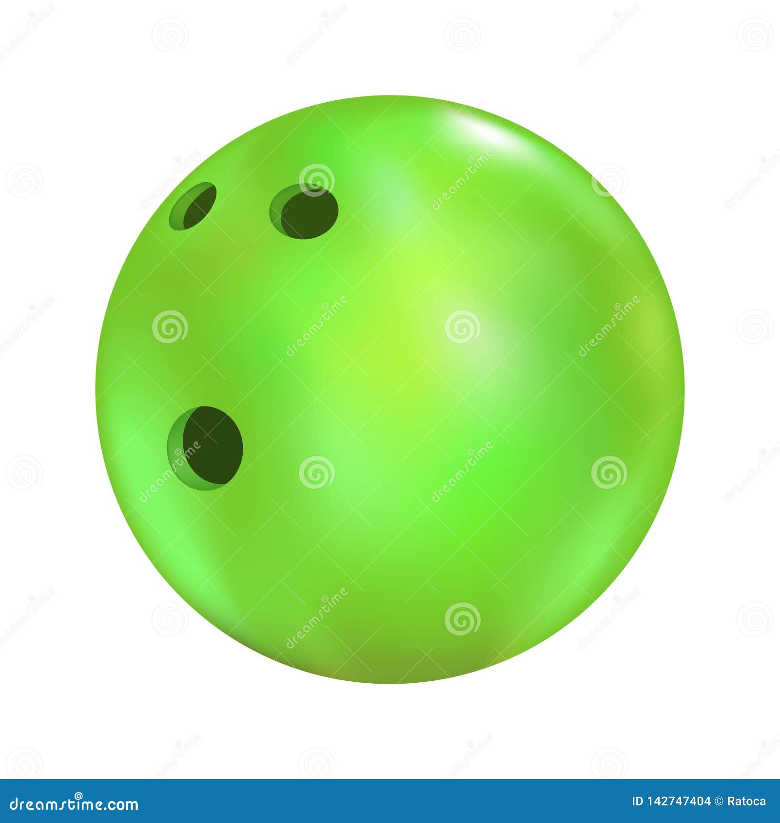 Green bowling ball draw stock vector. Illustration of equipment - 142747404