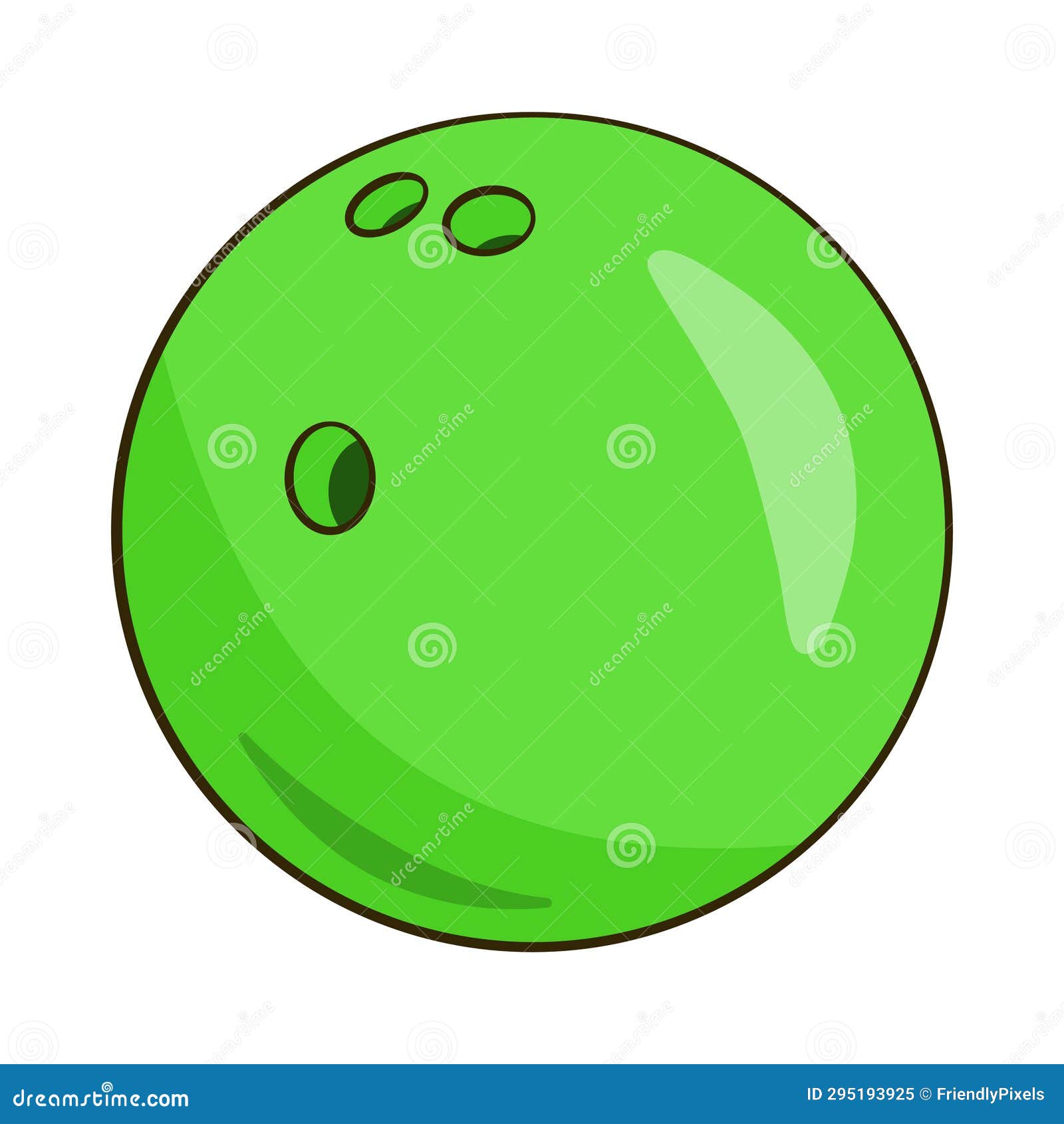 Green bowling ball stock illustration. Illustration of isolated - 295193925